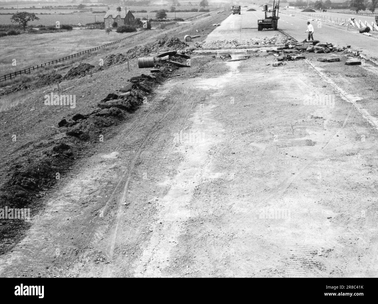 Road bridge roads and motorways Black and White Stock Photos & Images ...