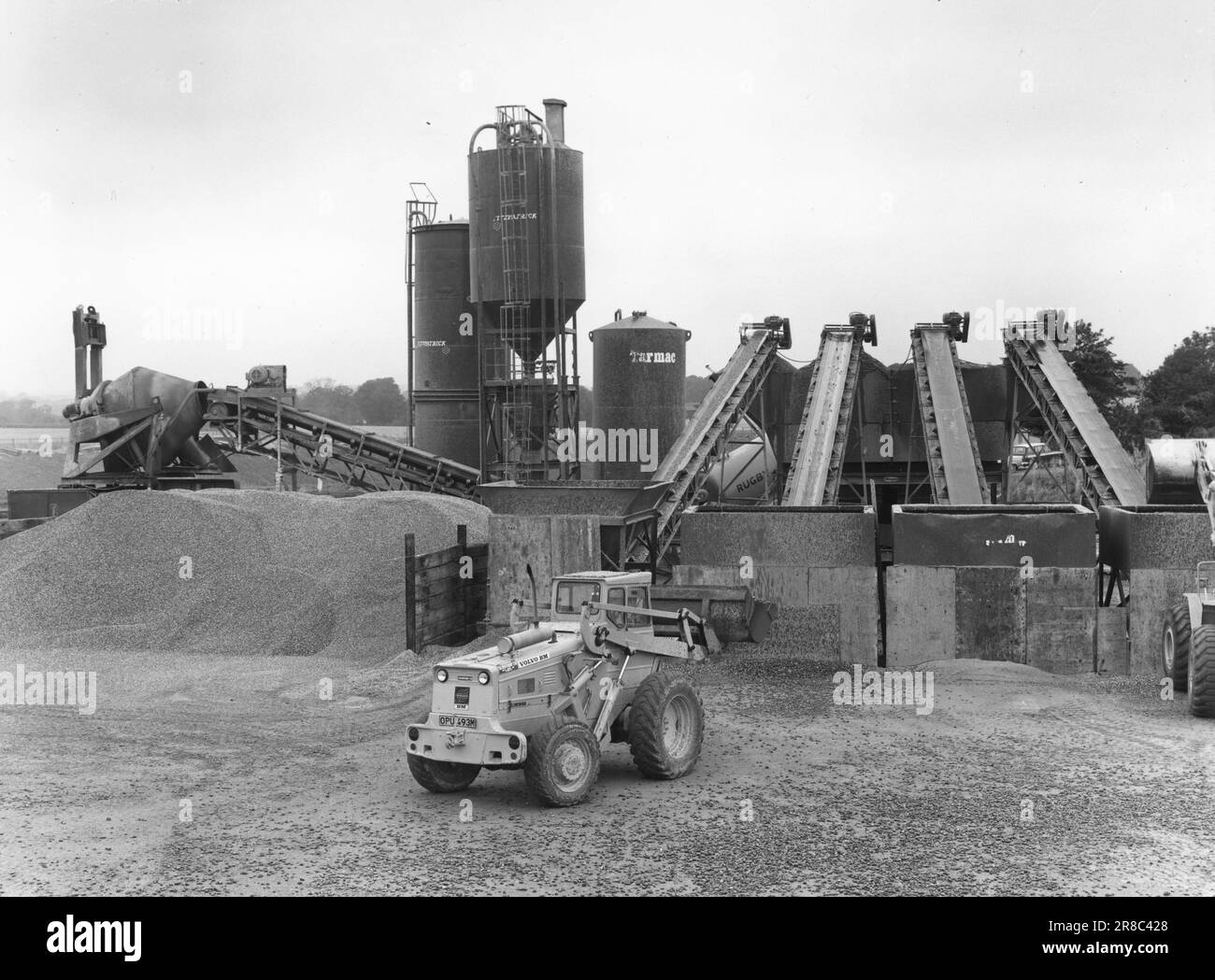 Motorway construction in the 1970-80s. Showing newly constructed roads ...