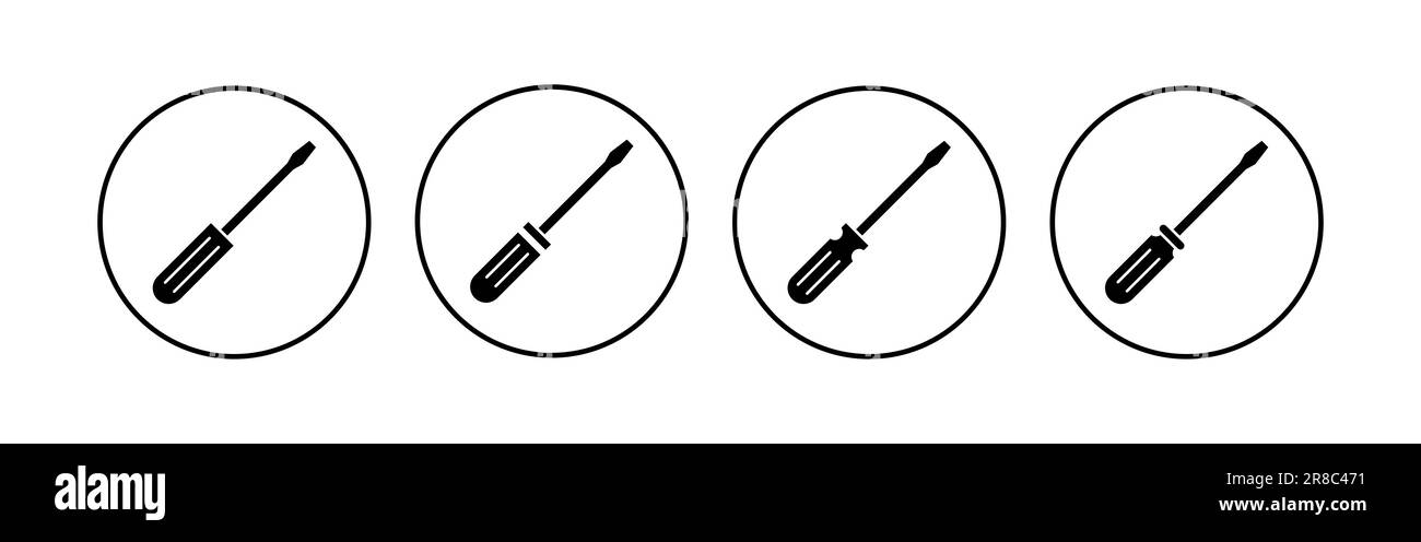 Screwdriver icon set. tools icon vector Stock Vector Image & Art - Alamy