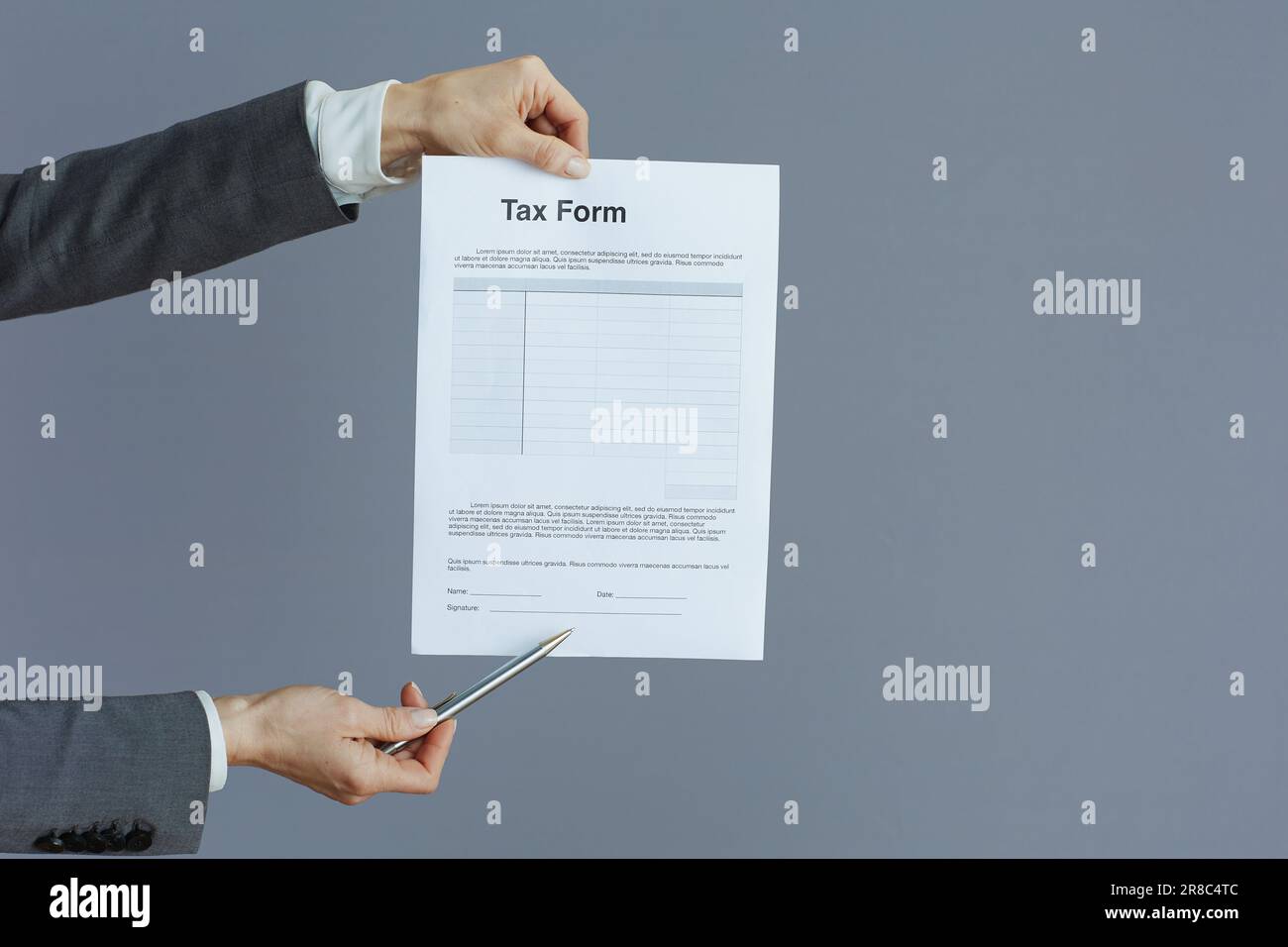 Tax form female hi-res stock photography and images - Alamy