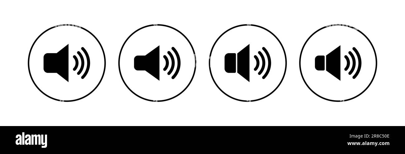 Speaker Icon Set Volume Icon Vector Loudspeaker Icon Vector Sound