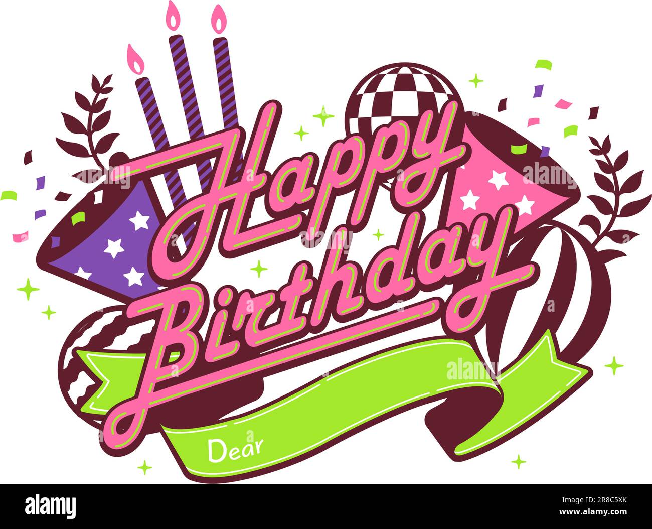Happy Birthday logo vector illustration Stock Vector Image & Art - Alamy