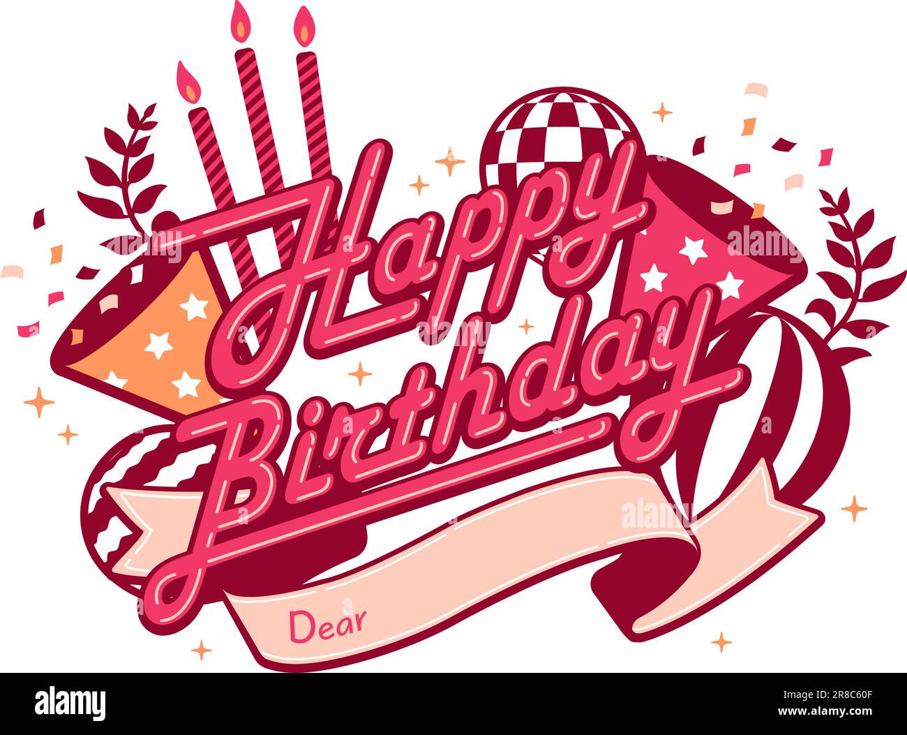Happy Birthday logo vector illustration Stock Vector Image & Art - Alamy