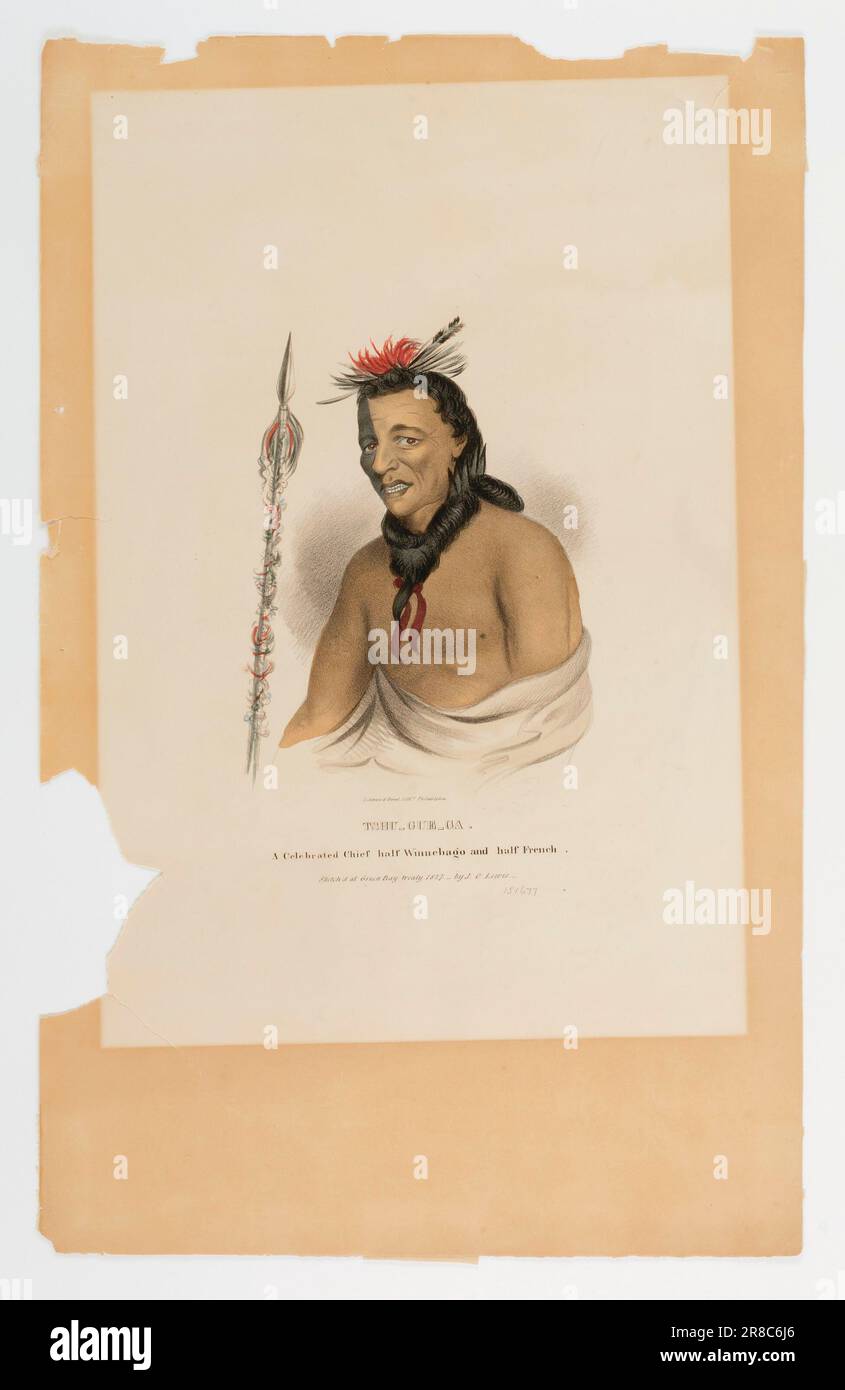 Tshu-gue-ga, a Celebrated Chief, Half Winnebago and Half French [] by ...
