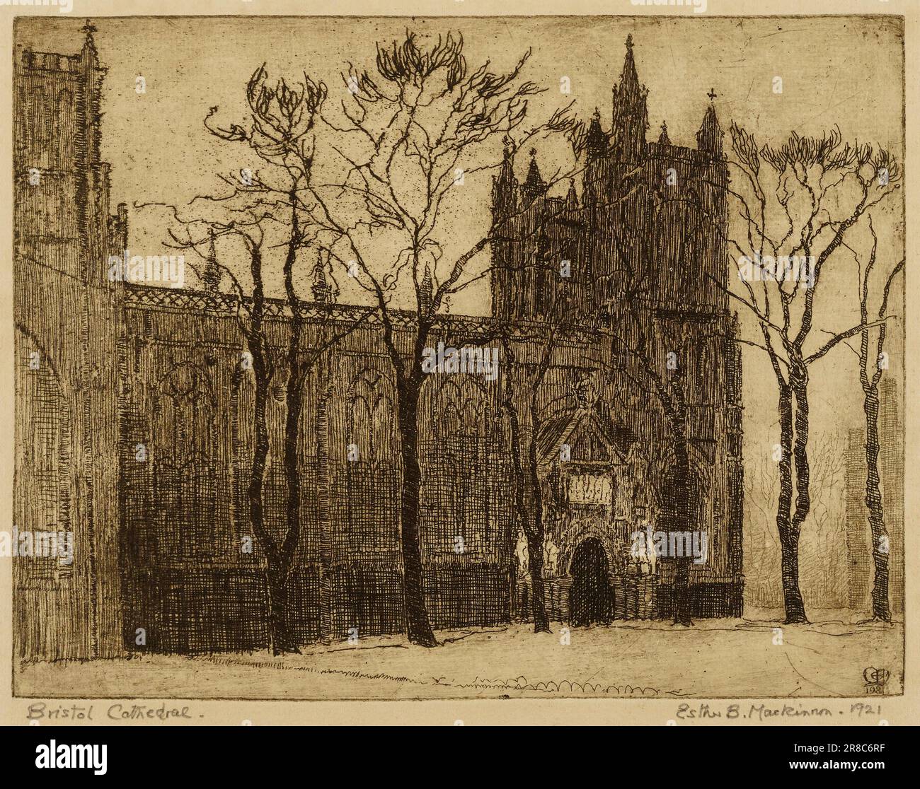 Bristol Cathedral 1921 by Esther Blaikie MacKinnon, Scottish, born ...
