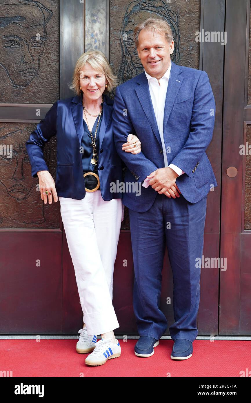 Hannah Rothschild and David Ross attend the re-opening of the National ...