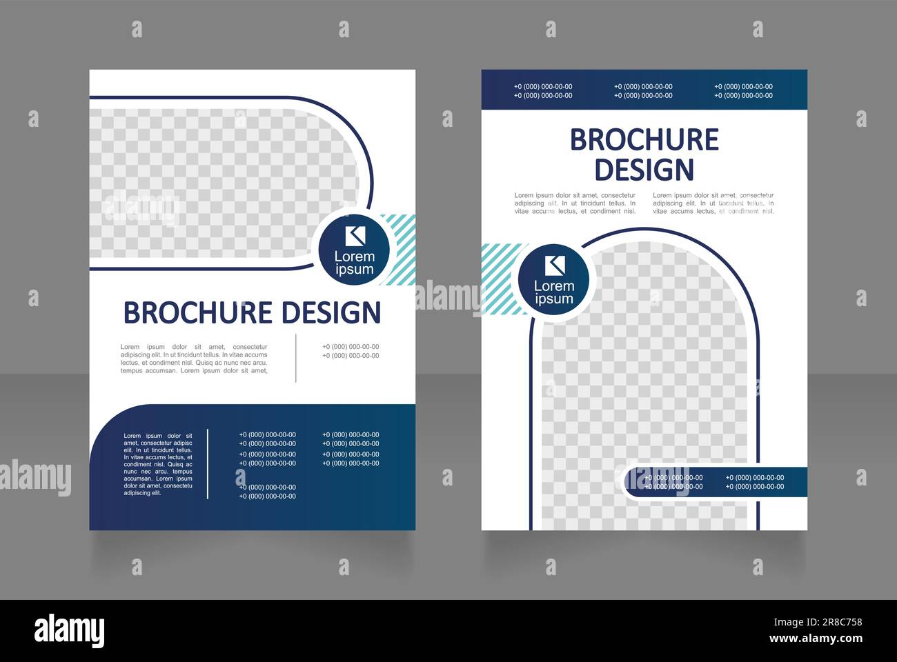 Local postal office contact information blank brochure design Stock ...