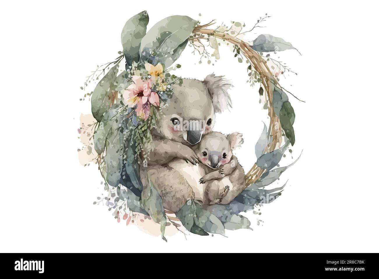 Watercolor australian animals Stock Vector Images - Alamy
