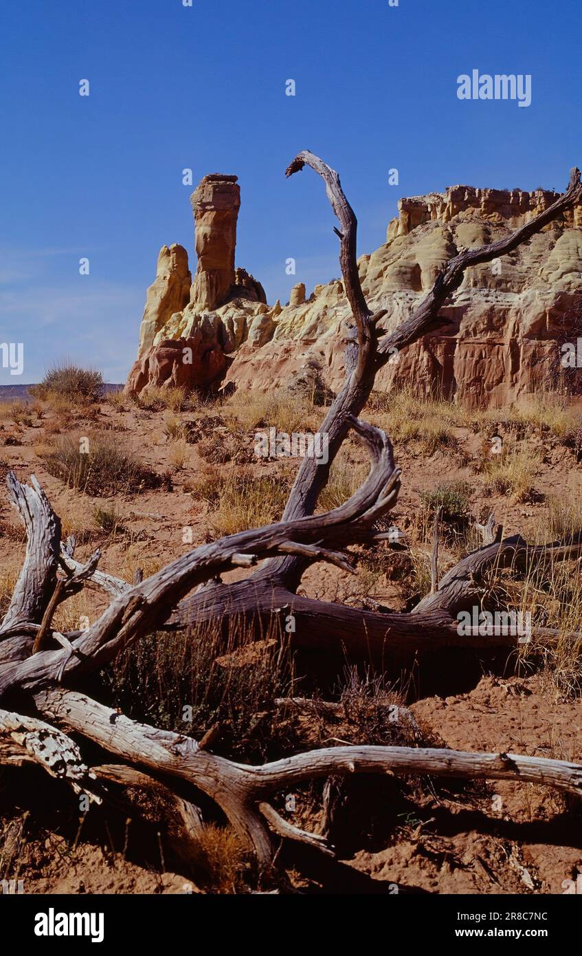 Castle Rock at Georgia O'Keeffe Ghost Ranch in New Mexico Stock Photo ...