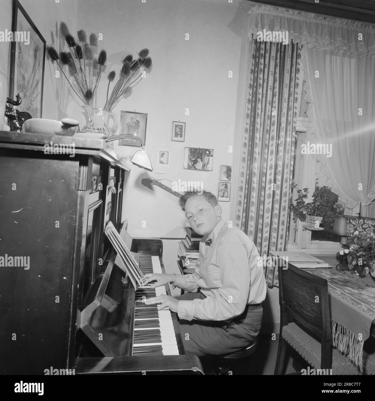 Current 33-7-1960: Composer at 14 Trond Kverno, 14 years old, has ...