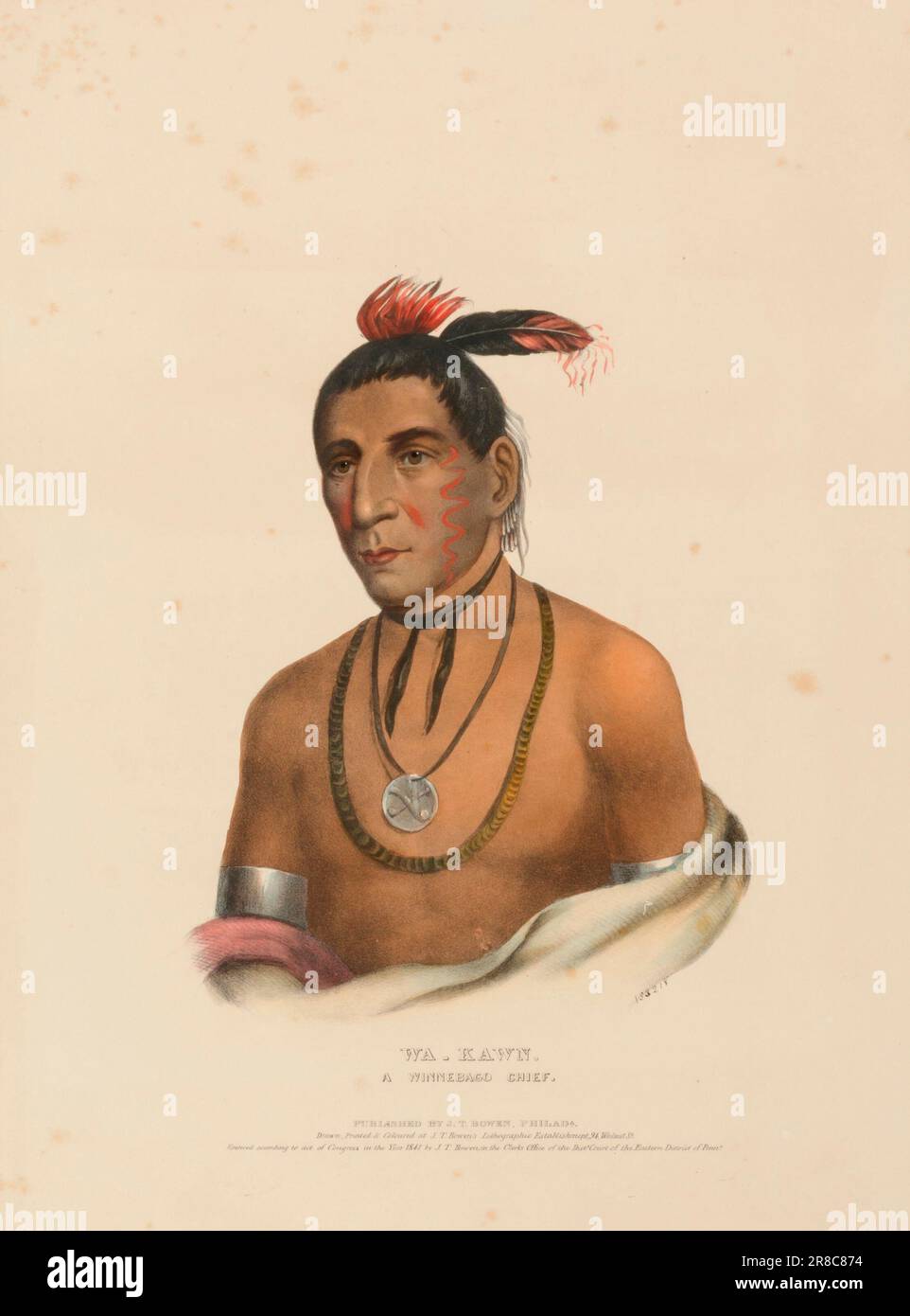 WA-KAWN, A WINNEBAGO CHIEF., from History of the Indian Tribes of North ...
