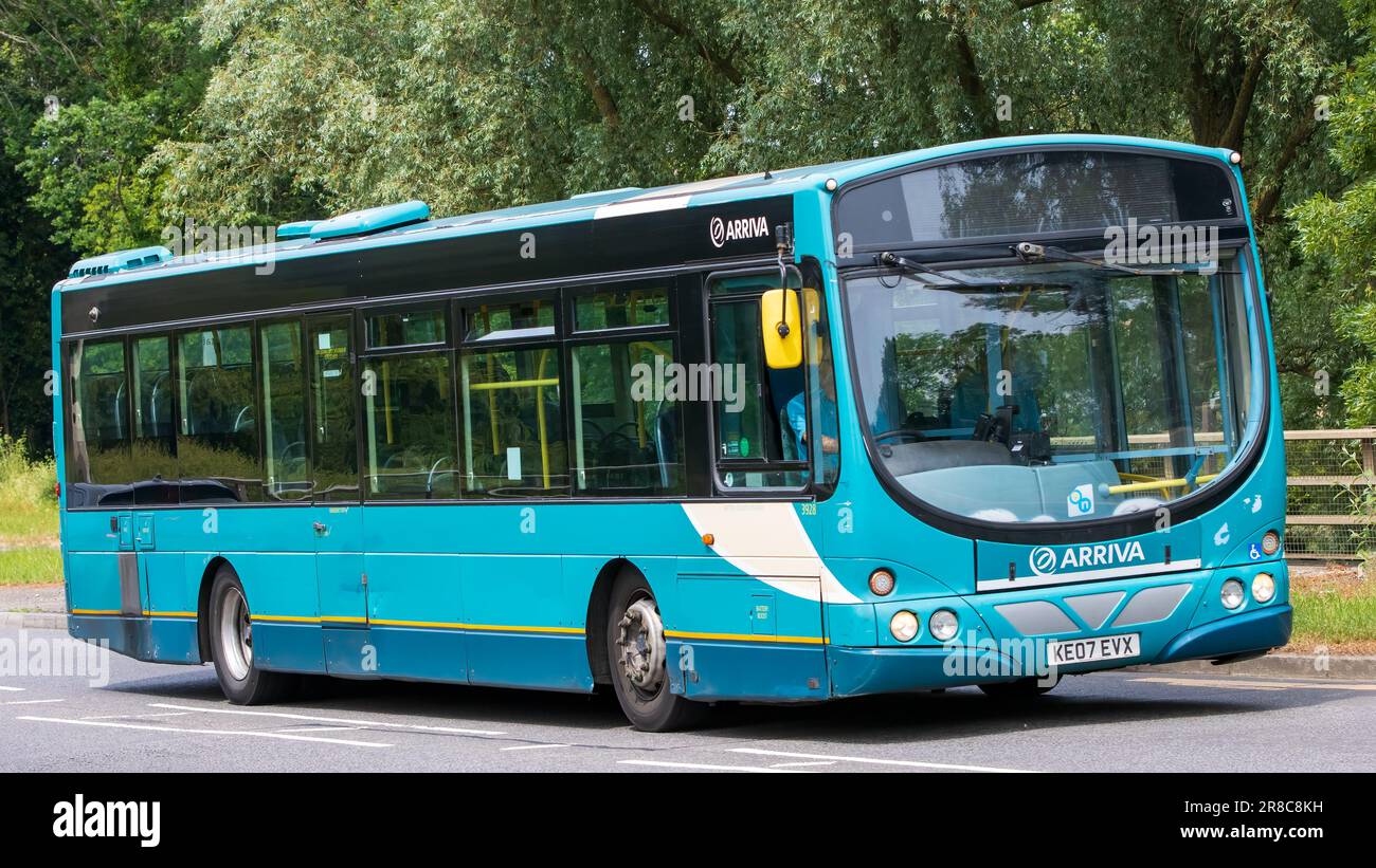 Milton Keynes,UK - June 18th 2023:2007 VOLVO bus in Arriva colours car ...