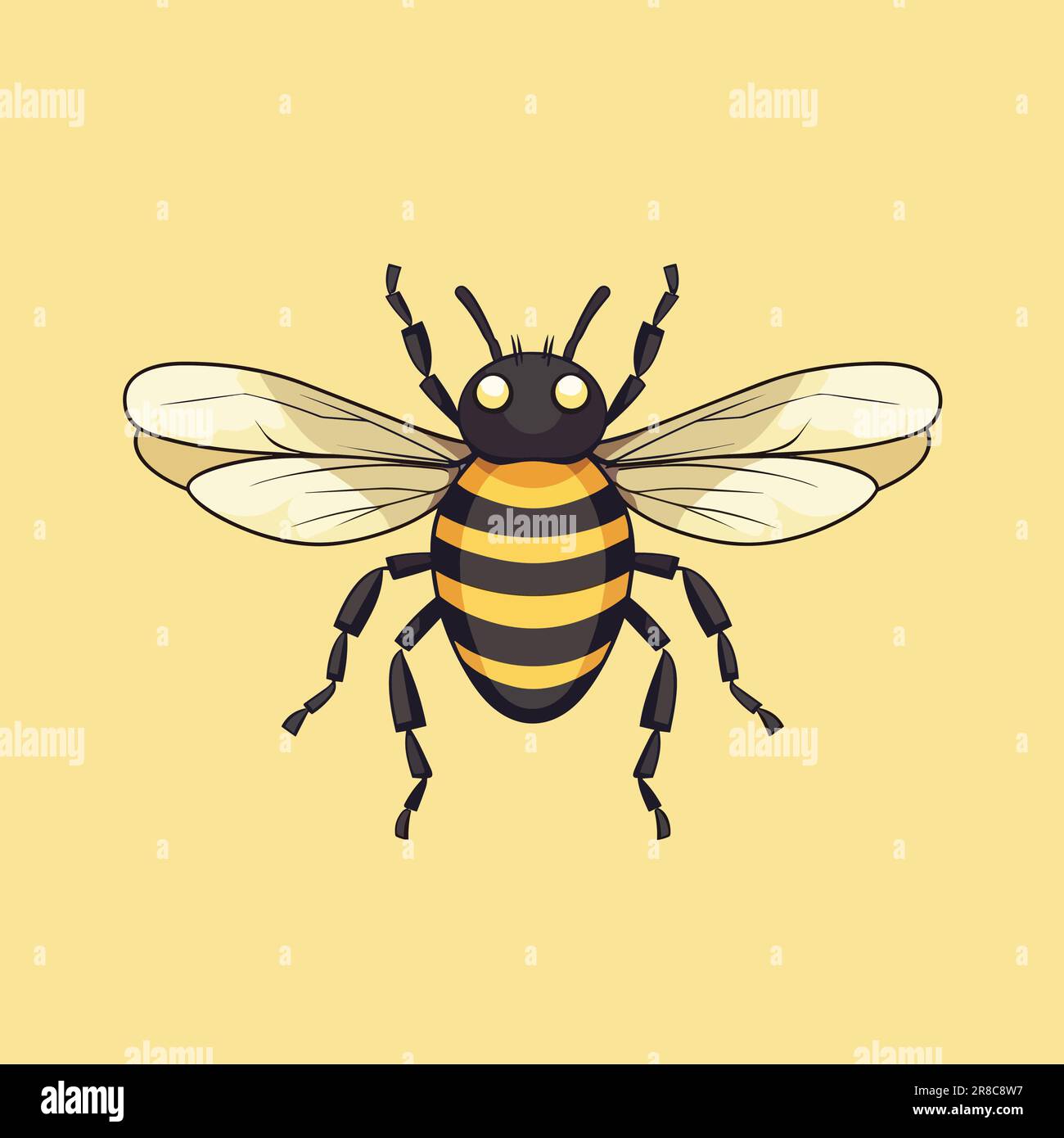 Black and yellow bumble bee Stock Vector Images - Alamy