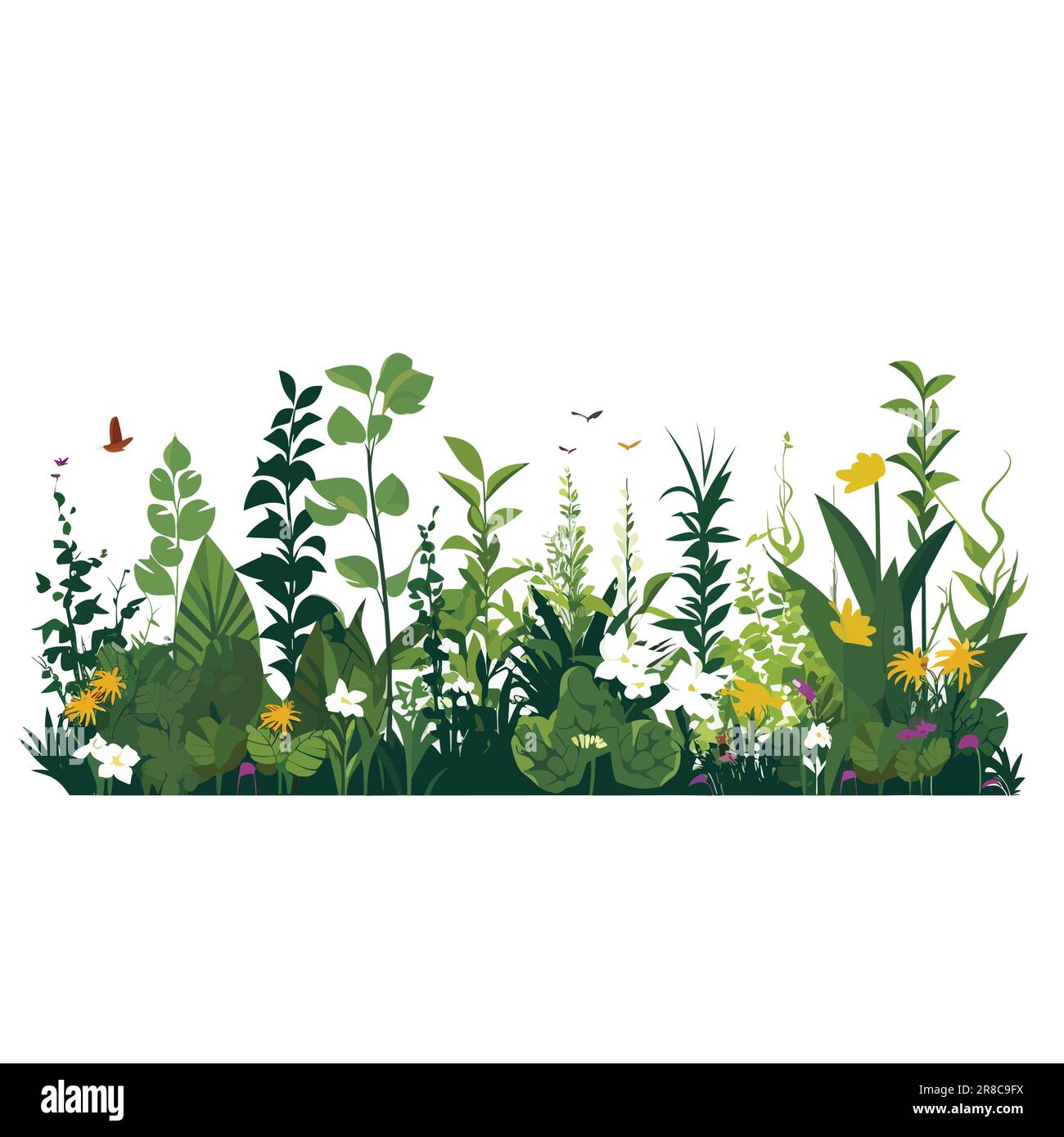White vegetation Stock Vector Images - Alamy