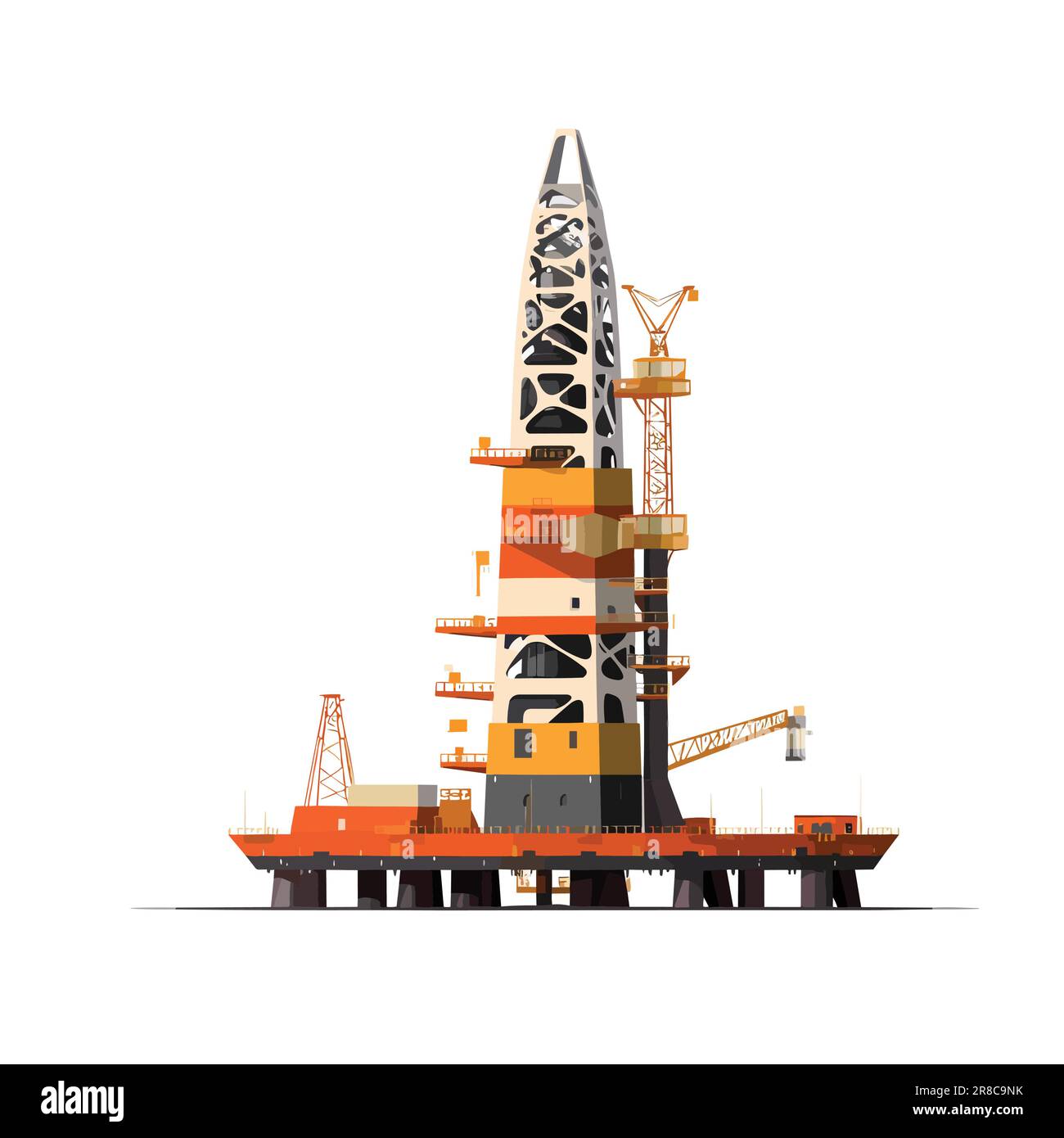Oil well vector vectors hi-res stock photography and images - Alamy