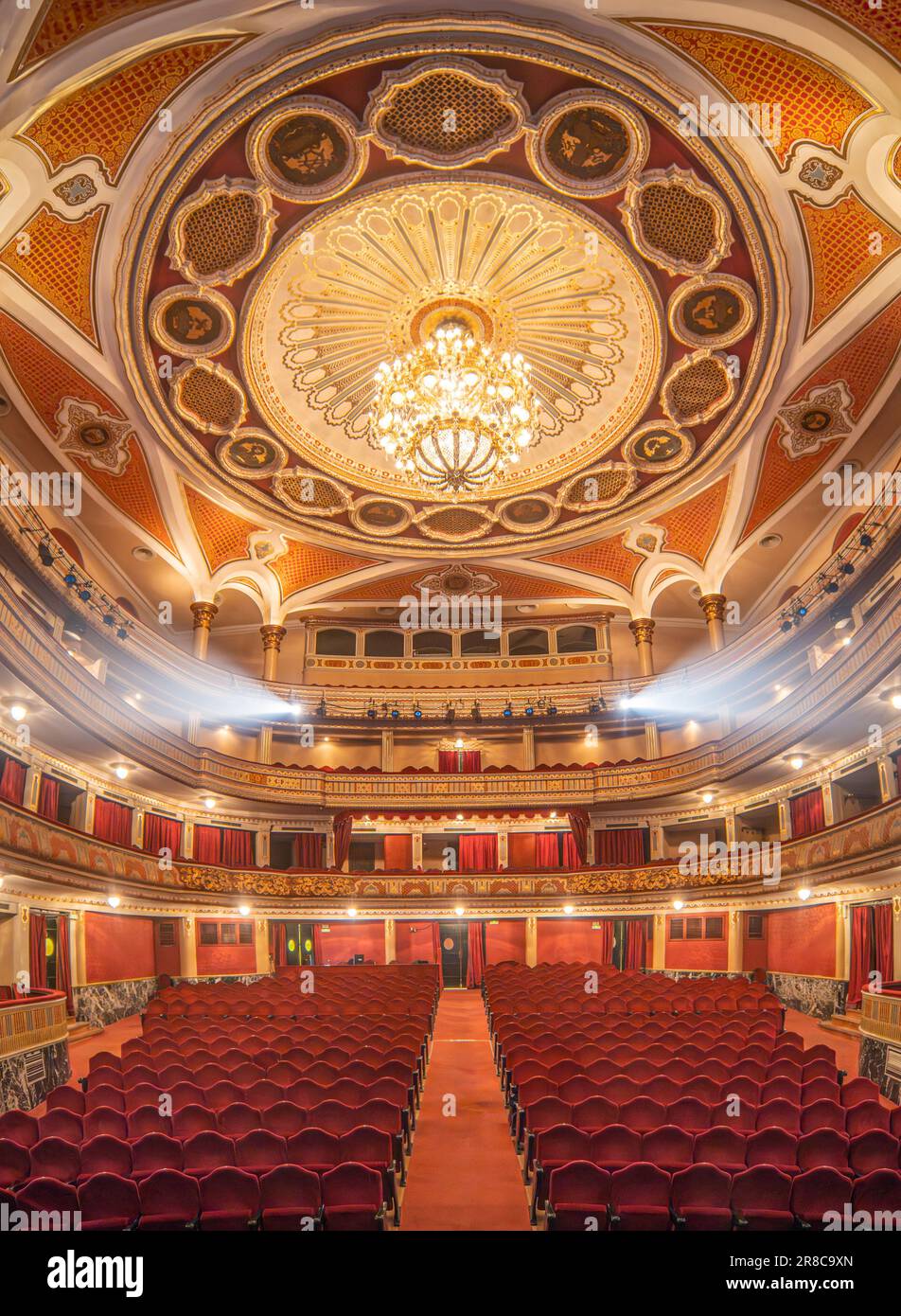 Lope de Vega Theater Hall (Seville, Spain), built in 1929, view from ...