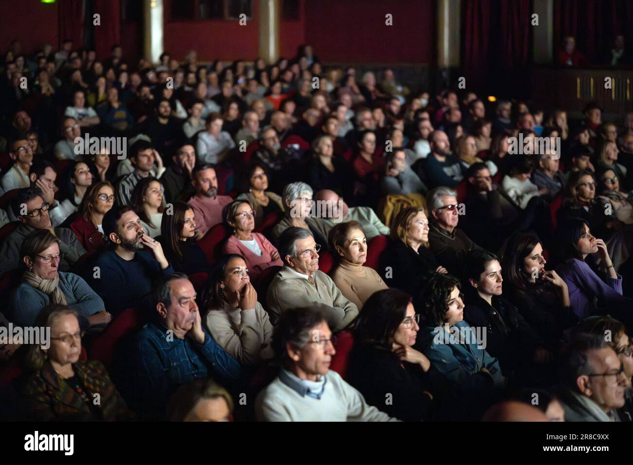 Crowded patio stalls of the Lope de Vega Theatre Hall (Seville, Spain ...