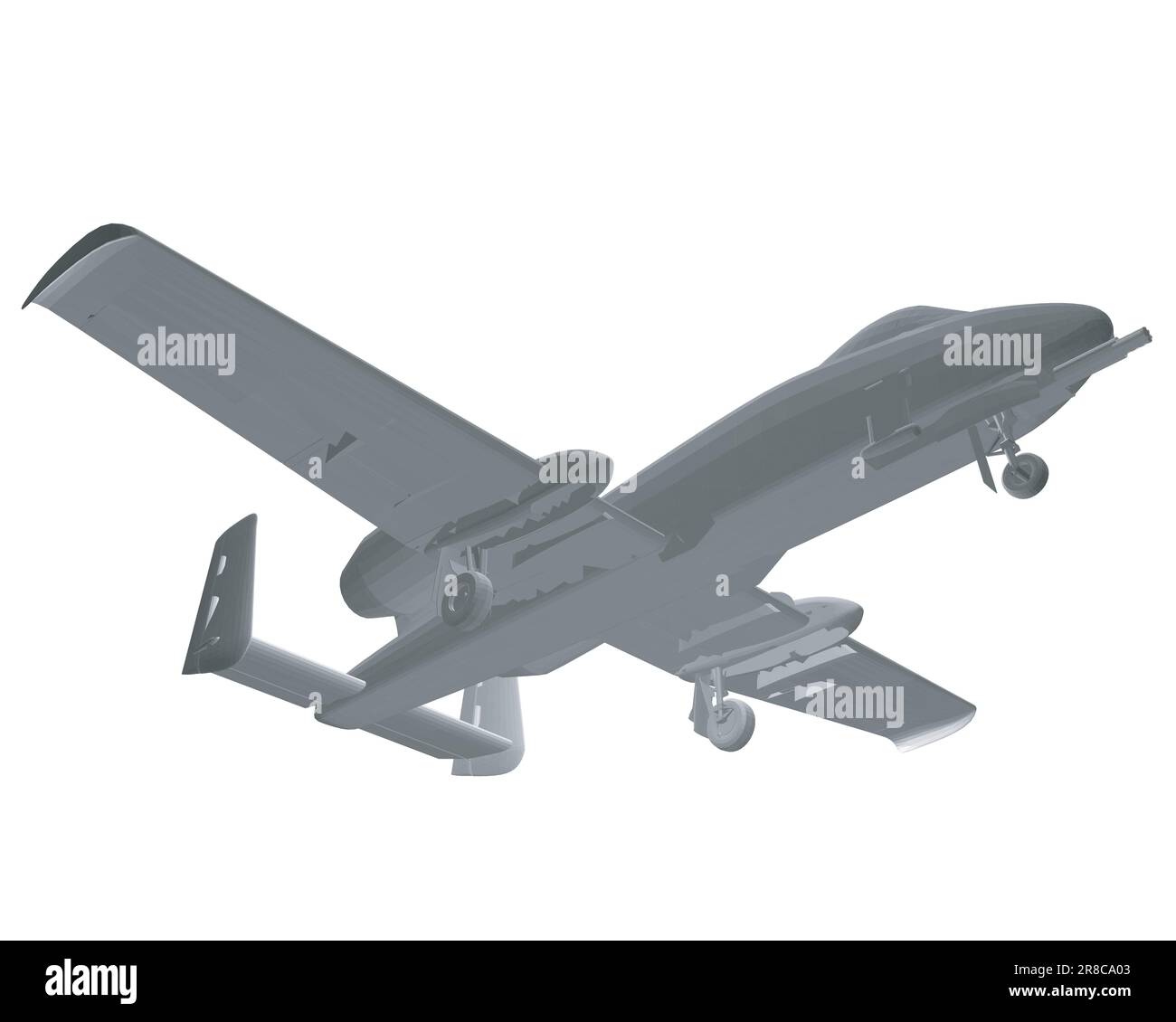 Polygonal Combat aircraft in isolate on a white background. Modern ...
