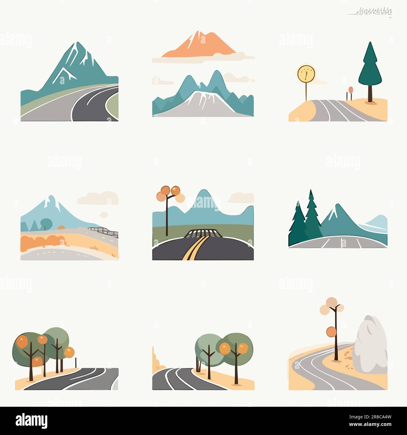 Roadside lane Stock Vector Images - Alamy