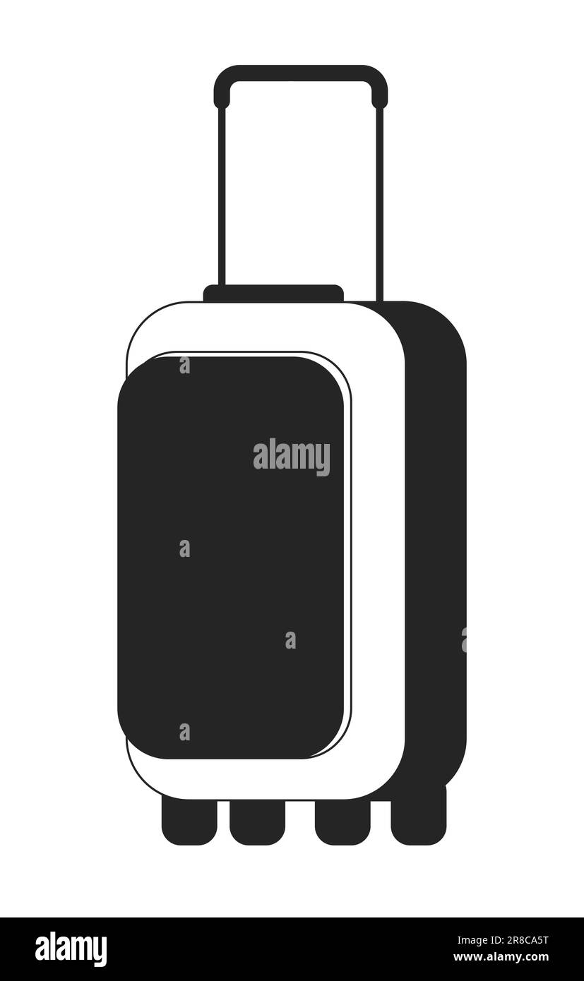 Suitcase For Travel Flat Monochrome Isolated Vector Object Stock Vector Image And Art Alamy