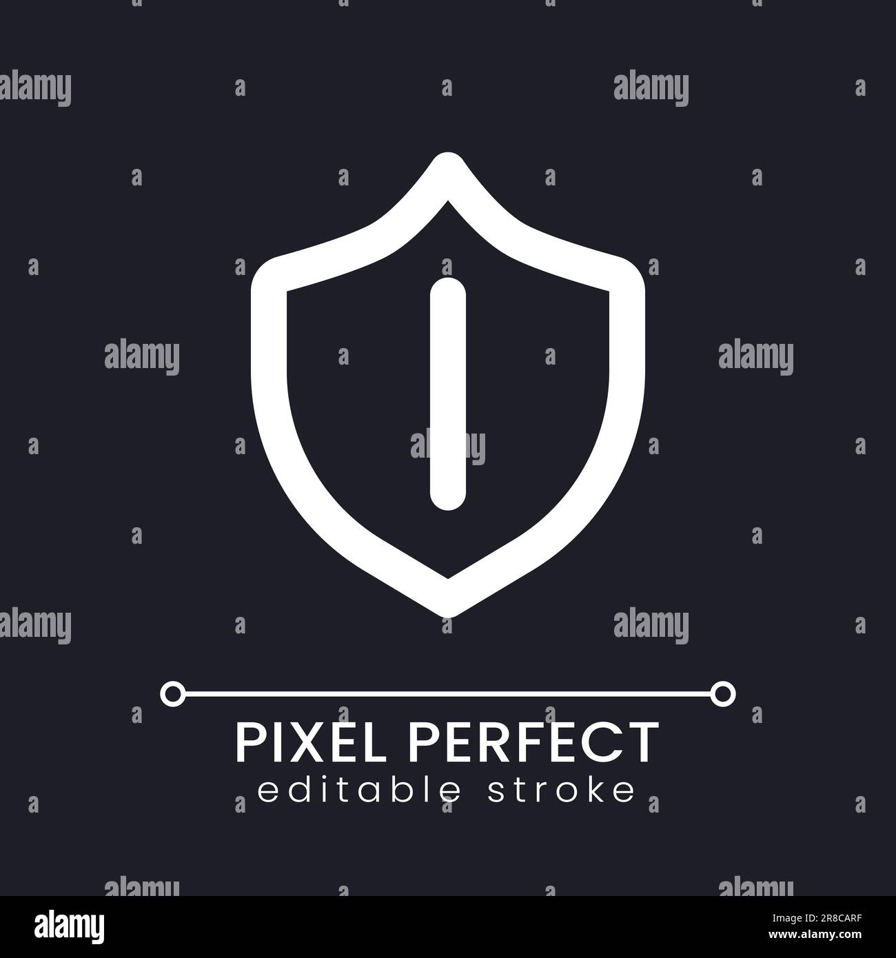 Safeguard pixel perfect white linear ui icon for dark theme Stock ...