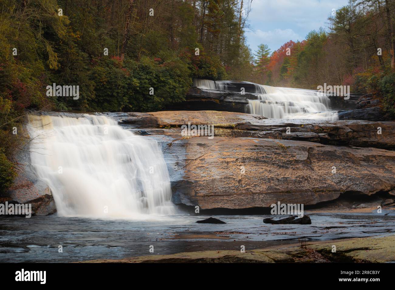 Triple Falls in autumn, Asheville, North Carolina waterfalls in DuPont ...