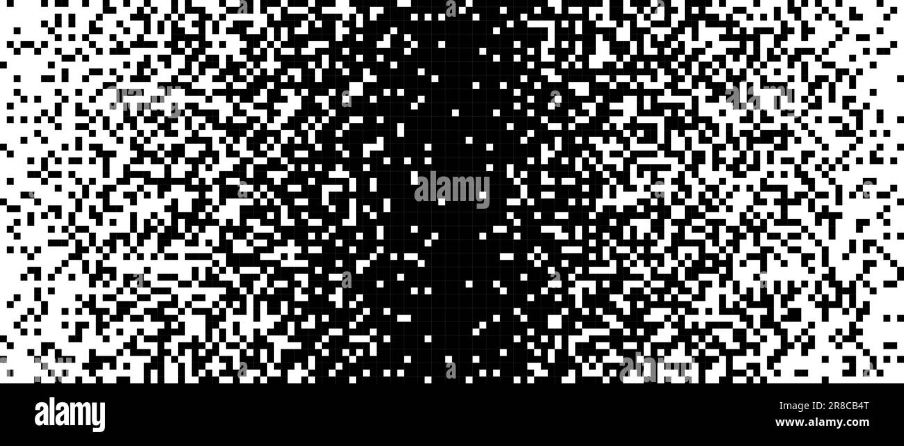 Pixelated halftone gradient texture. Fading pixel noise texture ...