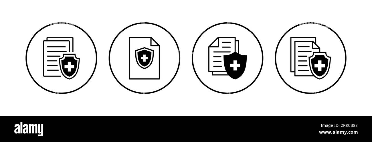 Health insurance icon Black and White Stock Photos & Images - Alamy