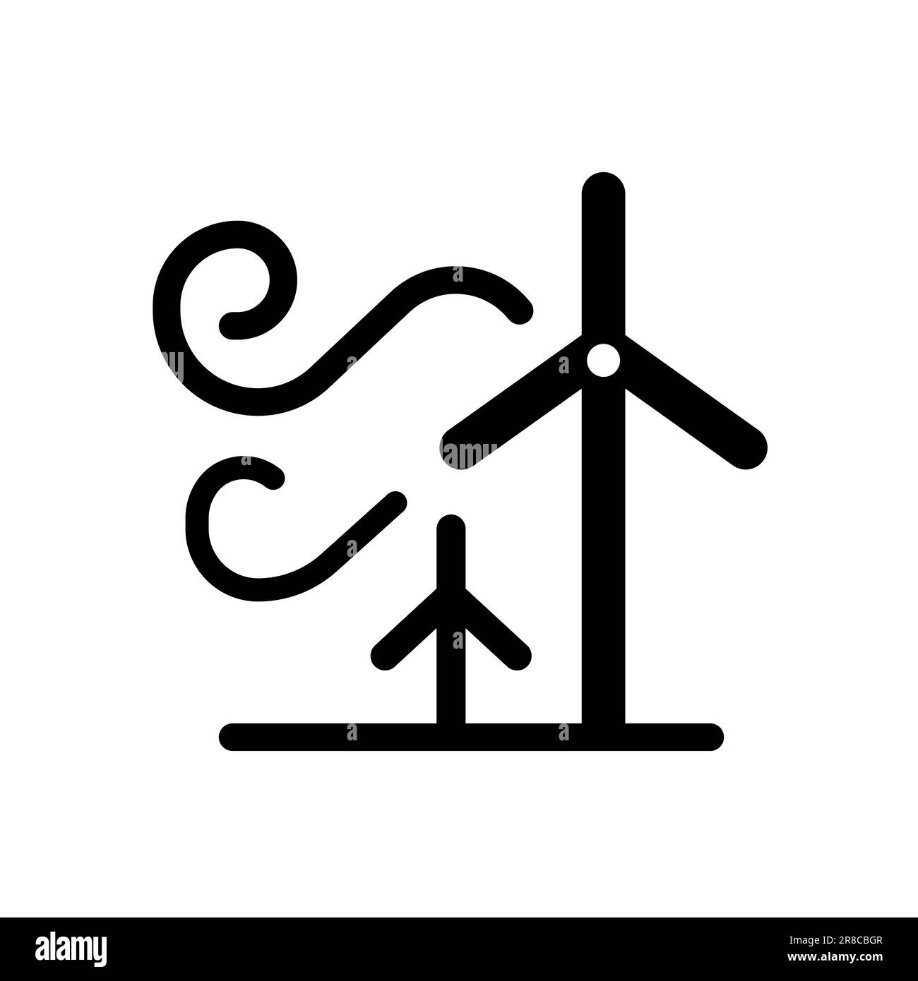 Wind energy black glyph icon Stock Vector Image & Art - Alamy