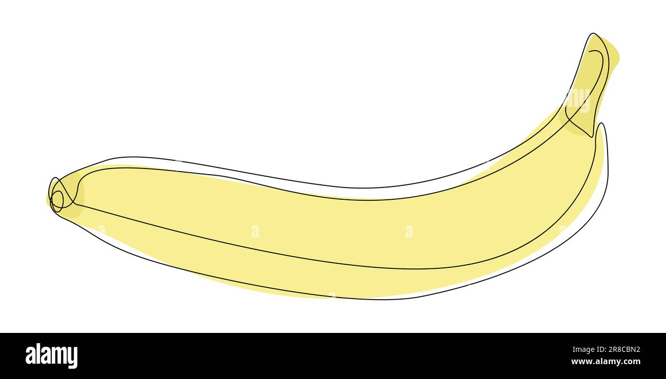 One continuous line of Banana. Thin Line Illustration vector concept ...