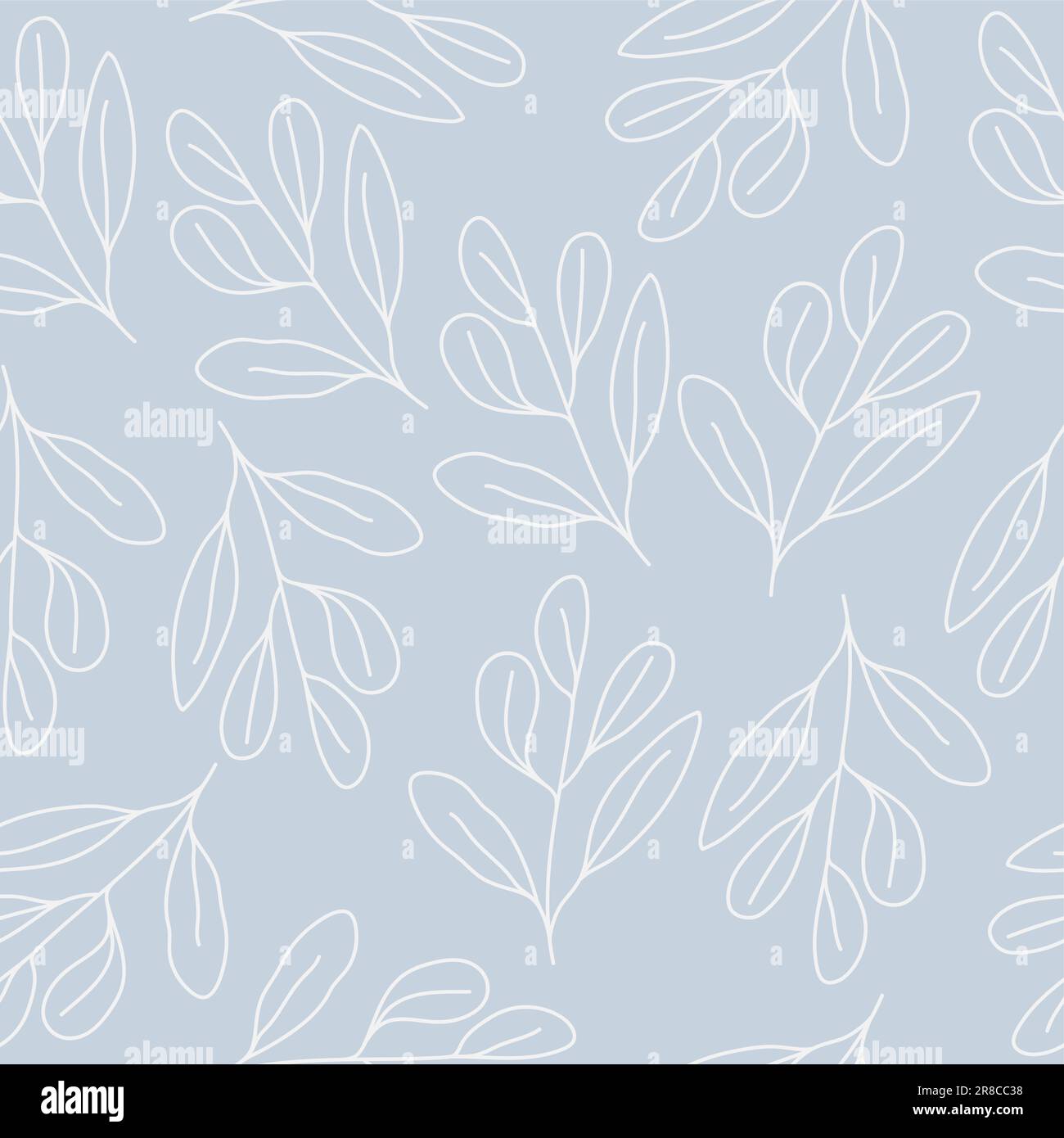 Seamless pattern of leaves and plants. Simple background for prints ...
