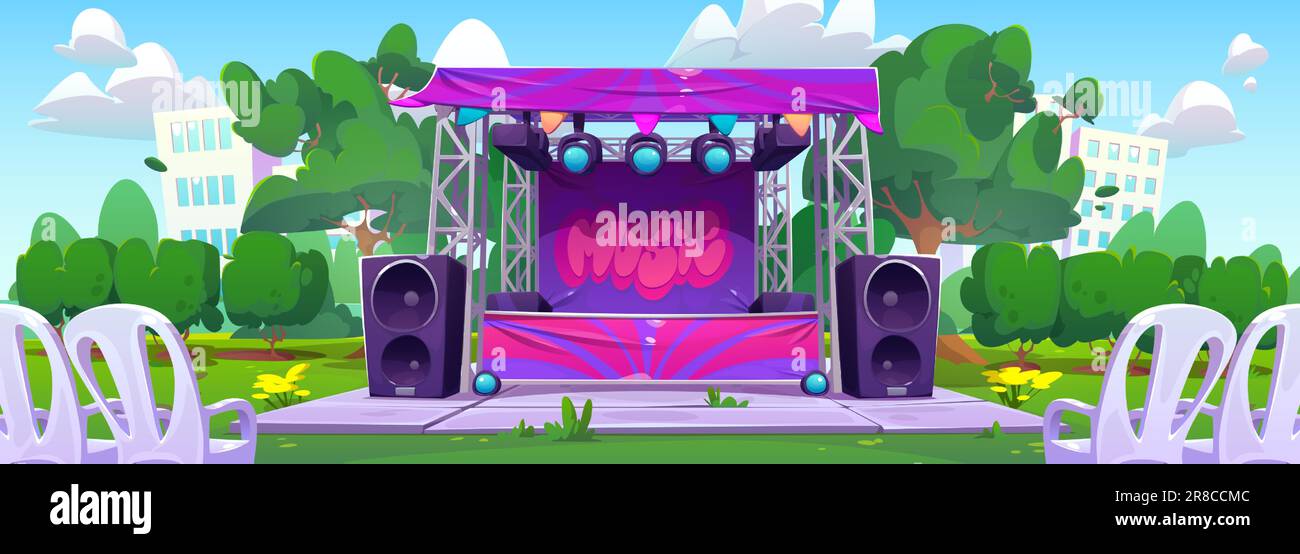 Outdoor concert live Stock Vector Images - Alamy