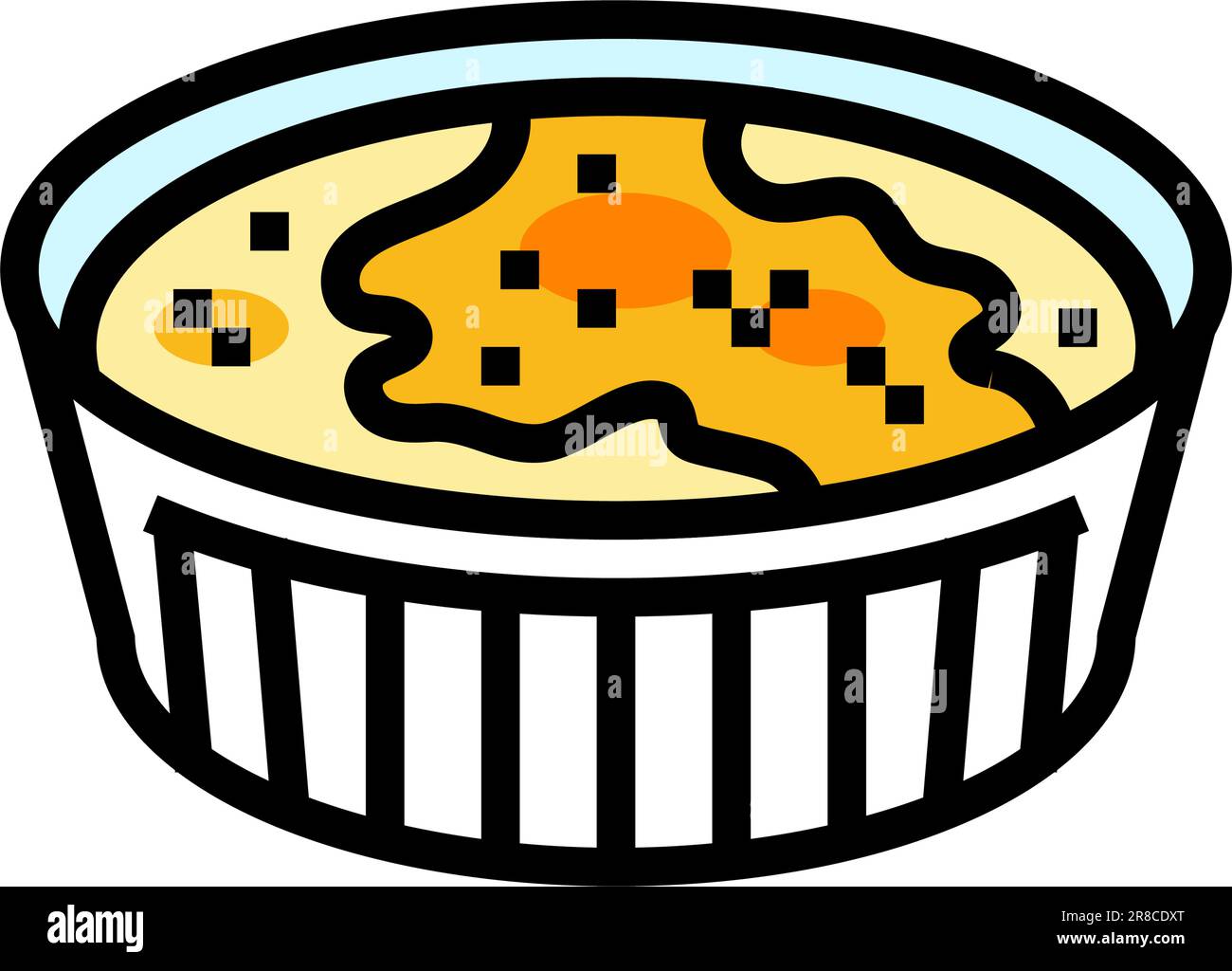 creme brulee sweet food color icon vector illustration Stock Vector ...