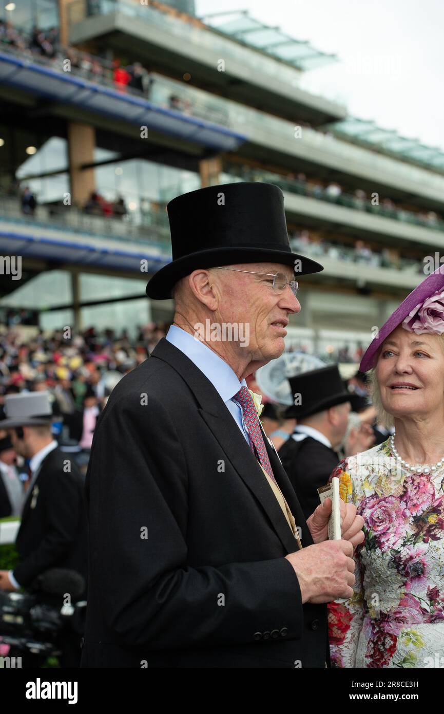 Ascot, Berkshire, UK. 20th June, 2023. Trainer John Gosden at Royal ...