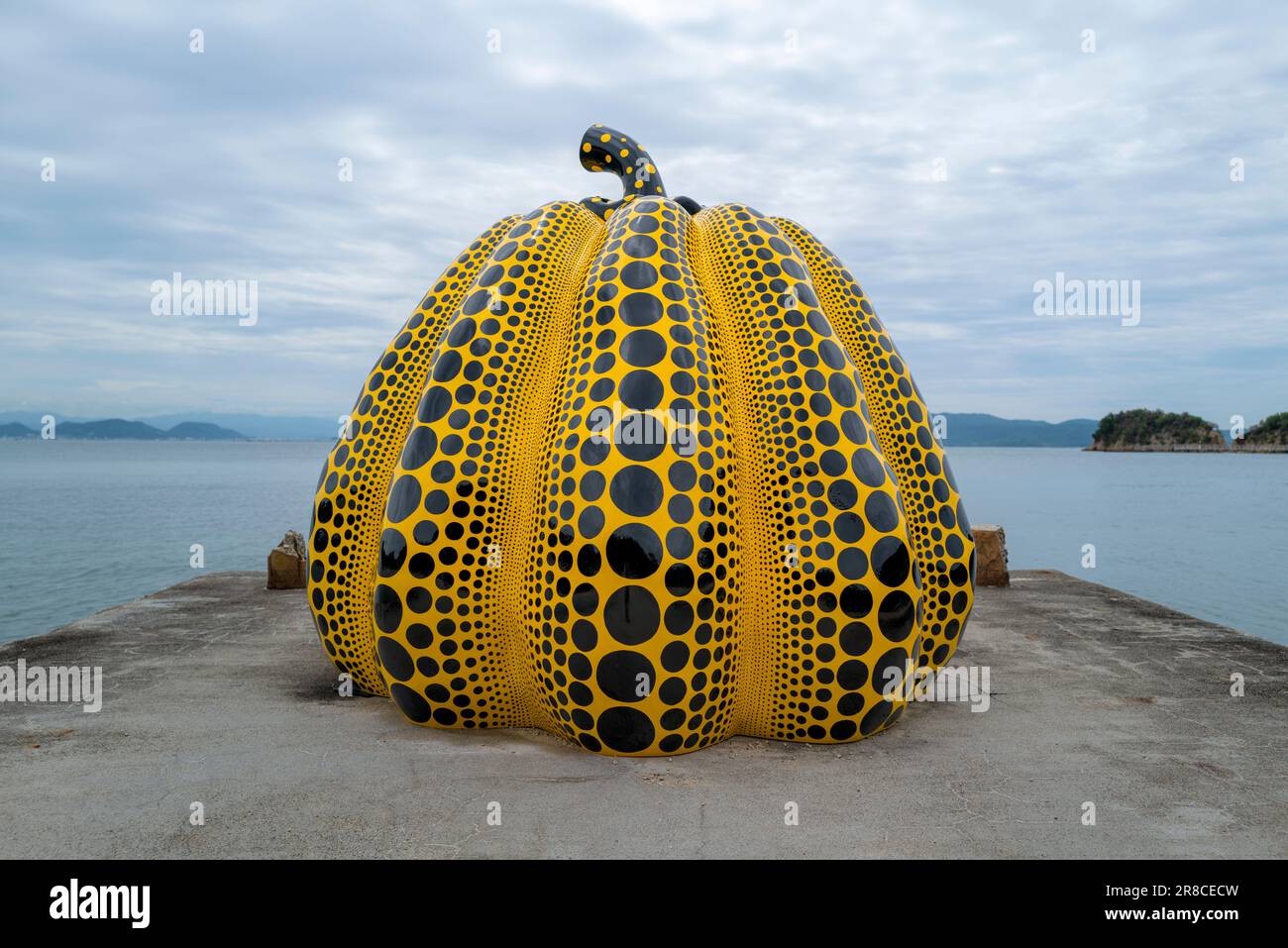 Yayoi Kusama Pumpkin on Naoshima Japan Stock Photo - Alamy