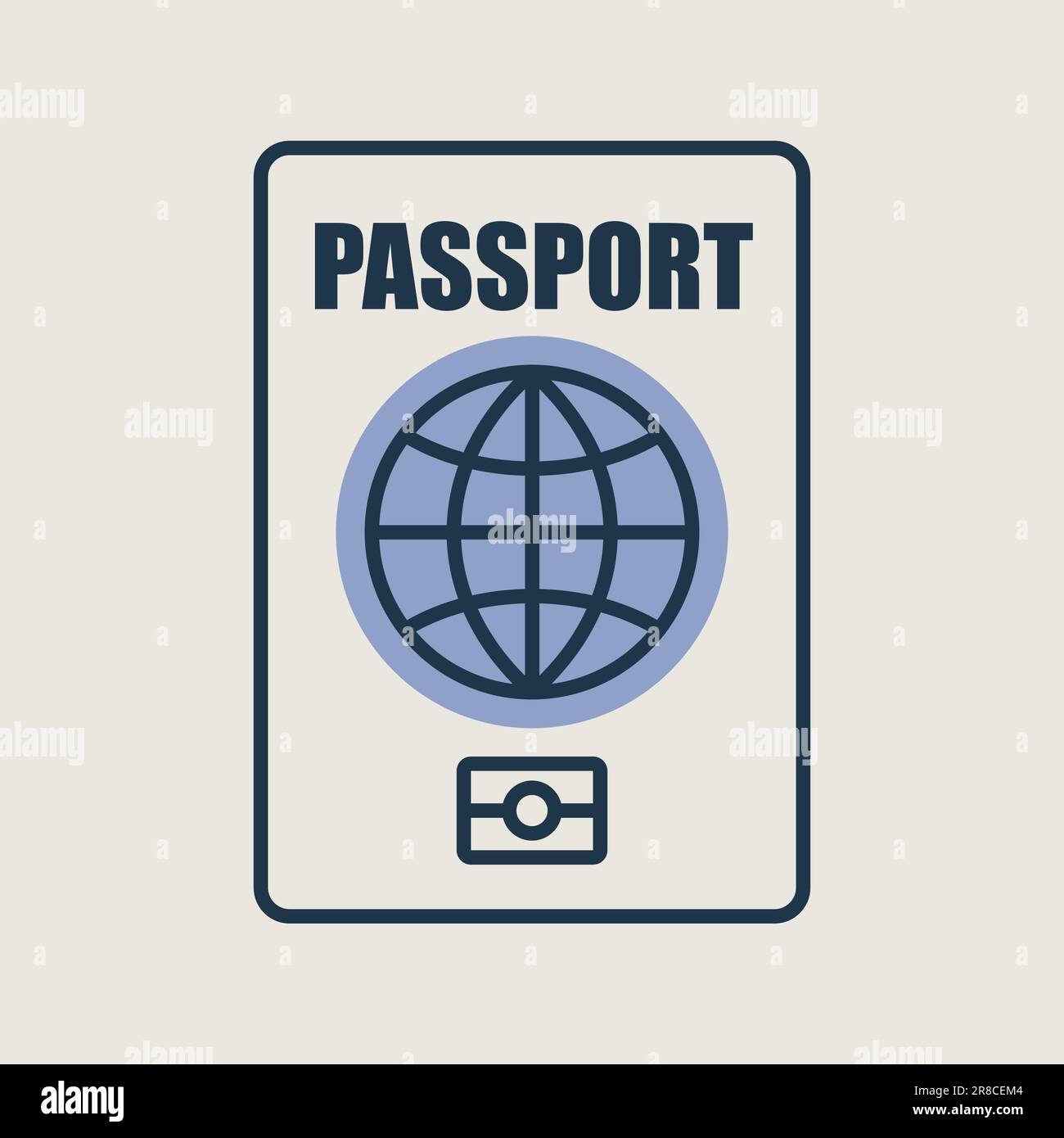 Passport vector icon, identification symbol. Graph symbol for travel ...
