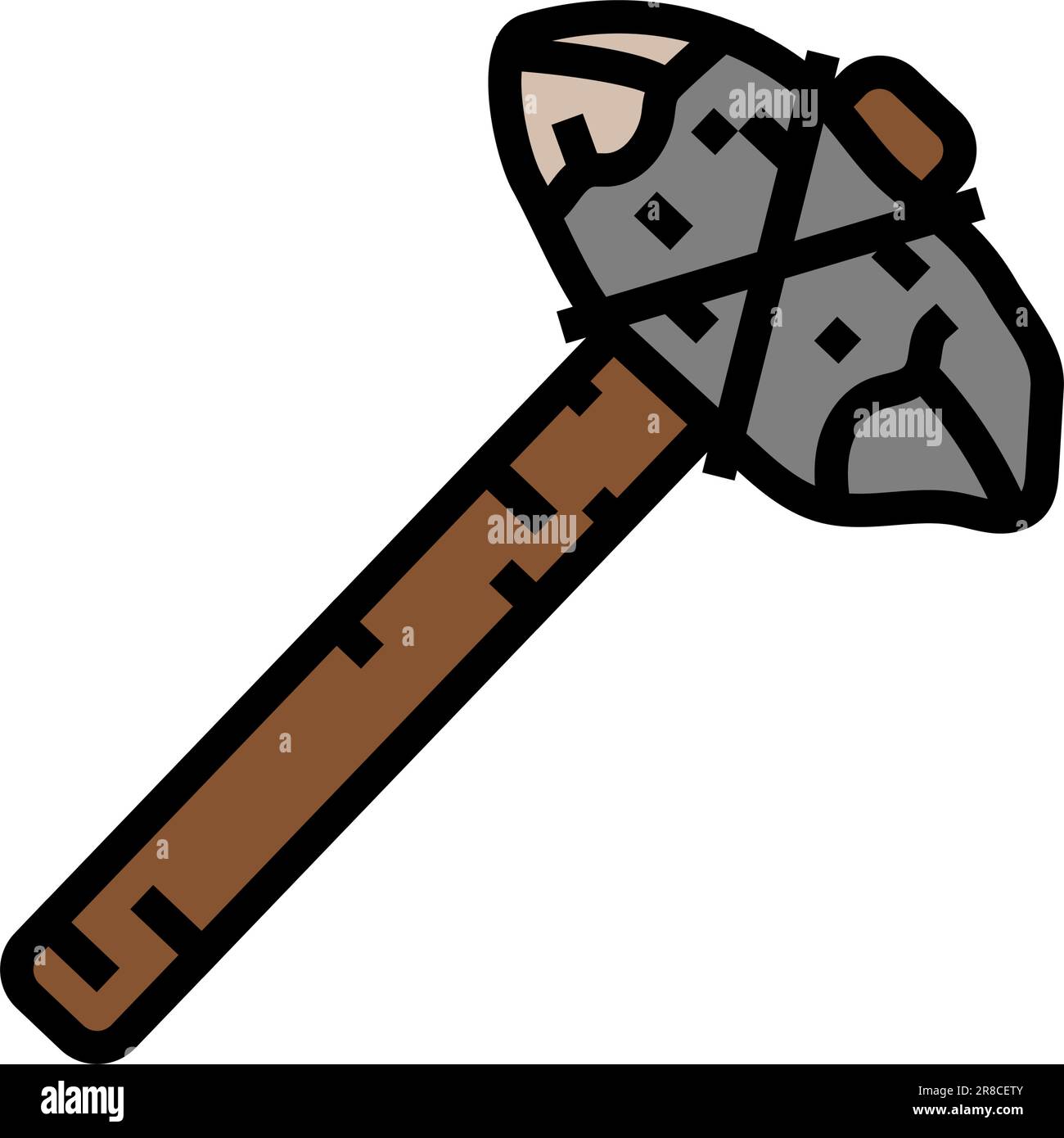 early stone tools human evolution color icon vector illustration Stock ...