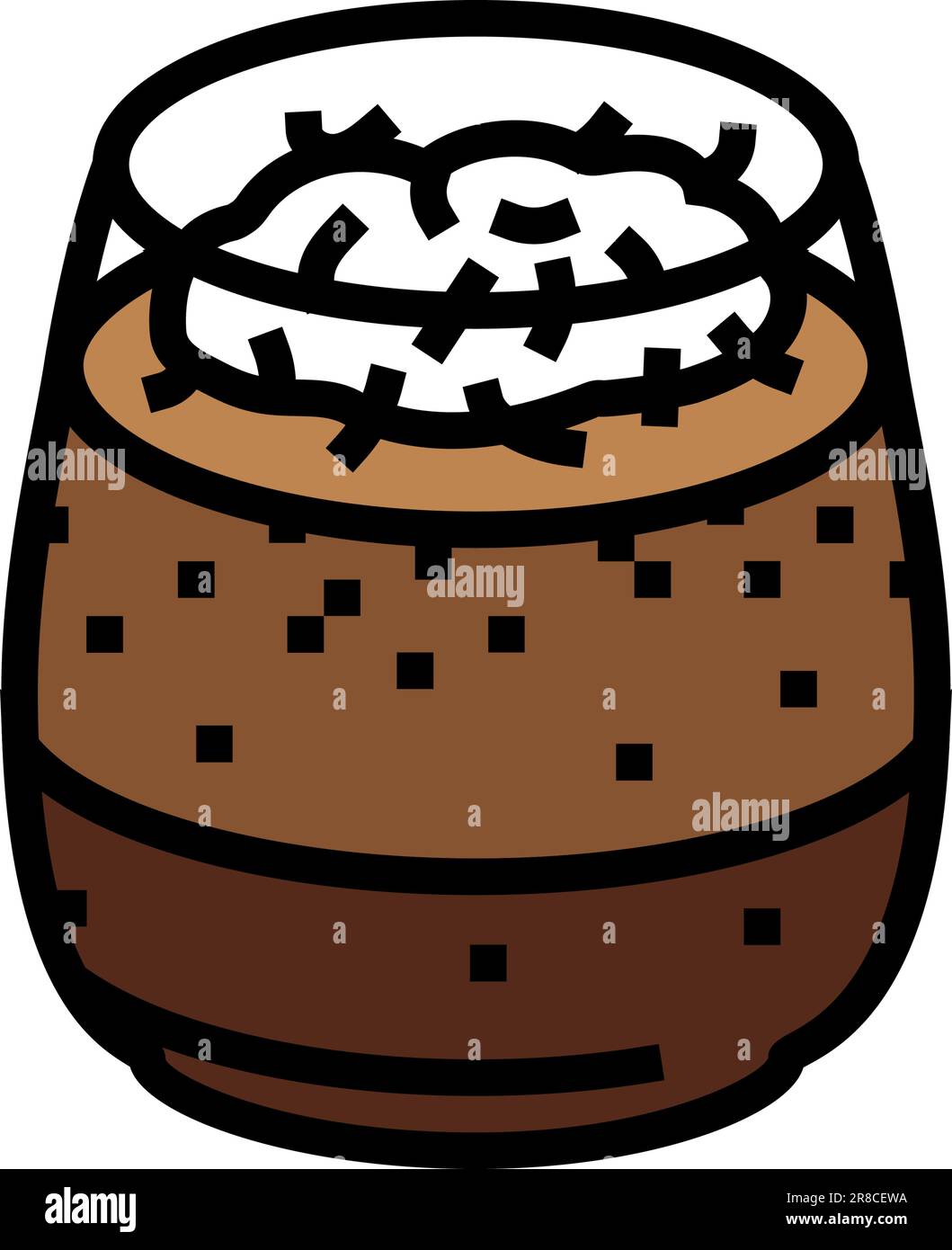 chocolate mousse food snack color icon vector illustration Stock Vector ...