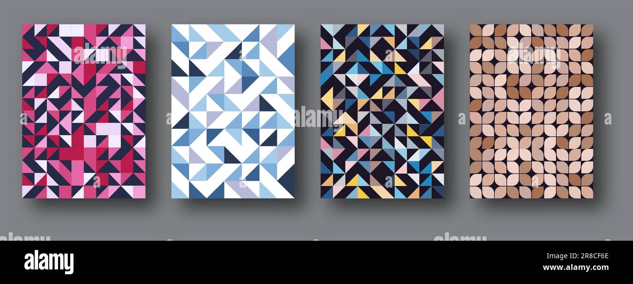 A set of layouts with geometric shapes for interior design, paintings ...