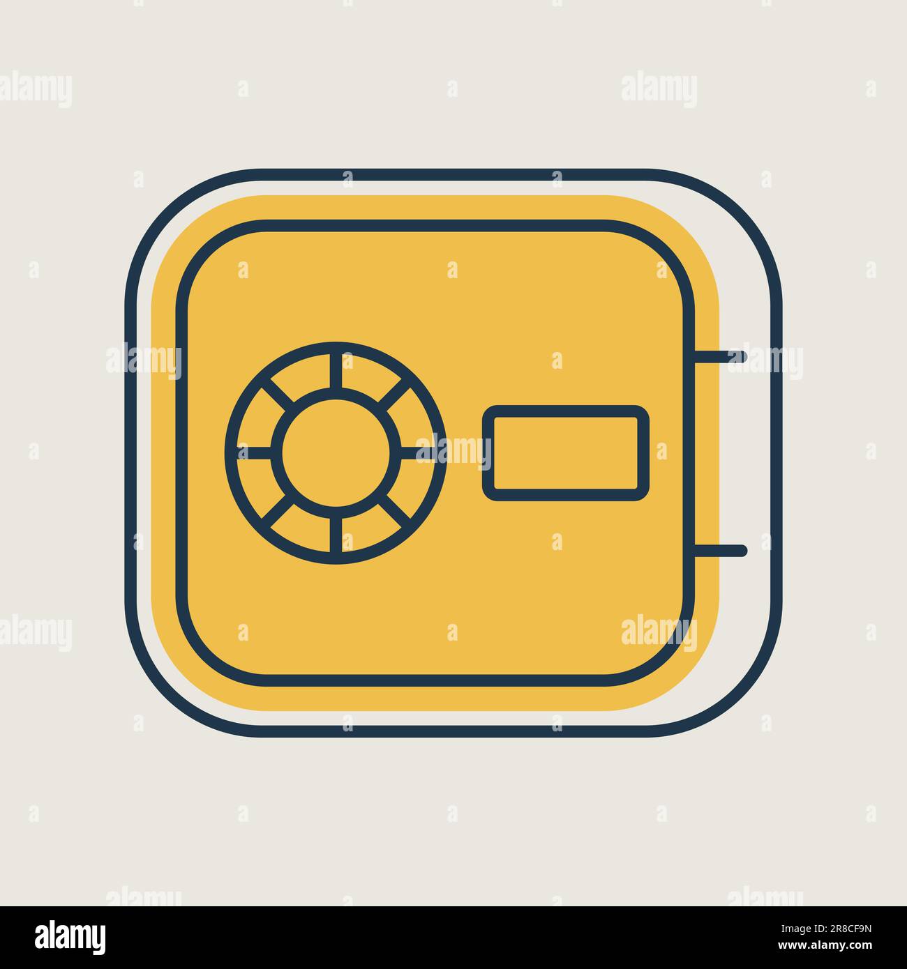 In room safe flat vector isolated icon. Graph symbol for travel and ...