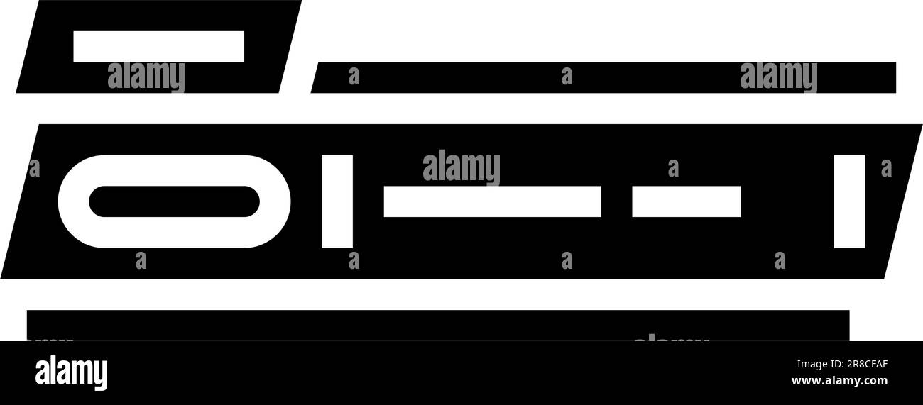 news ticker media glyph icon vector illustration Stock Vector Image ...