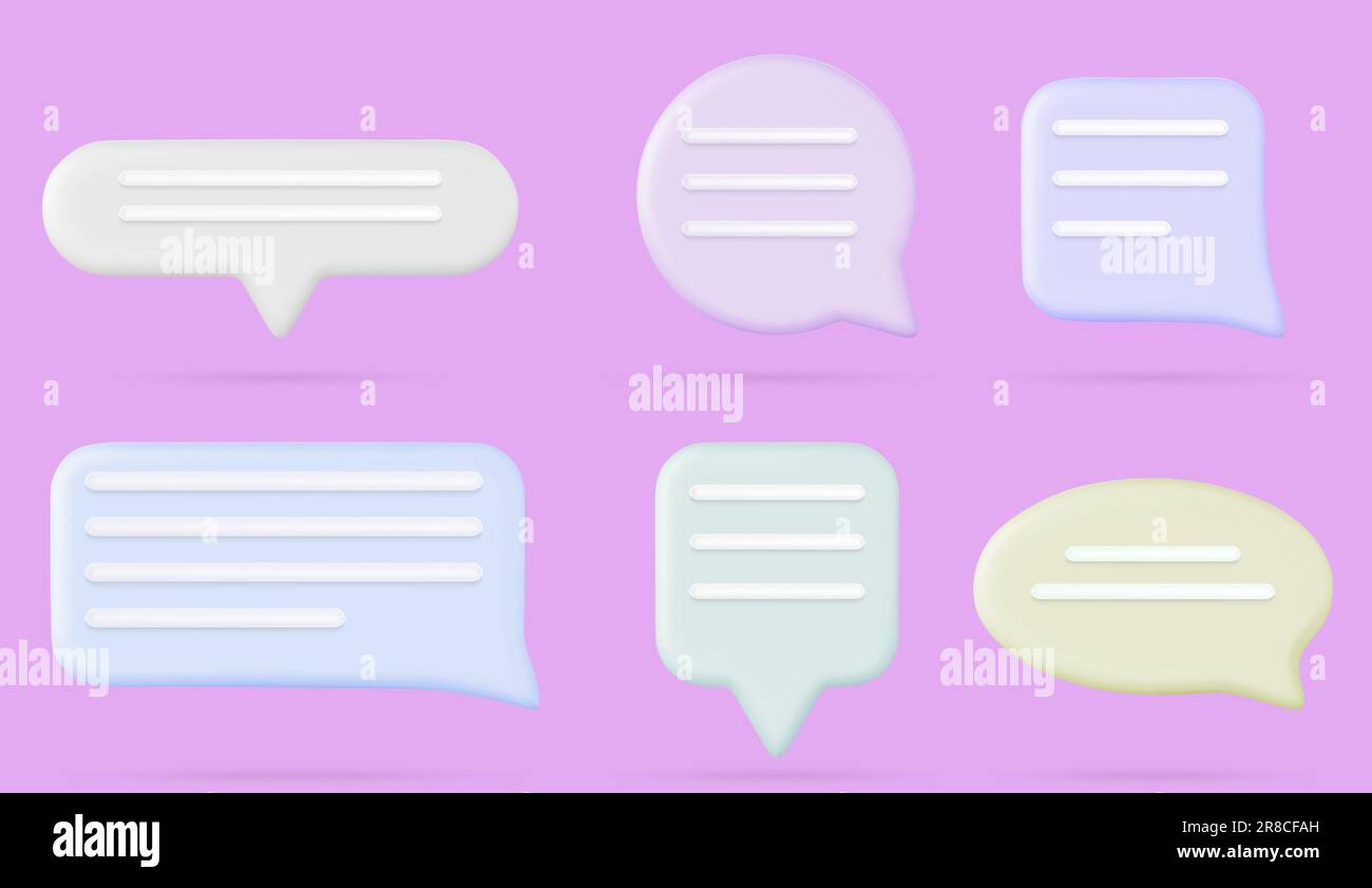 3d chat speech for message box or comment vector icon. Text dialog ...
