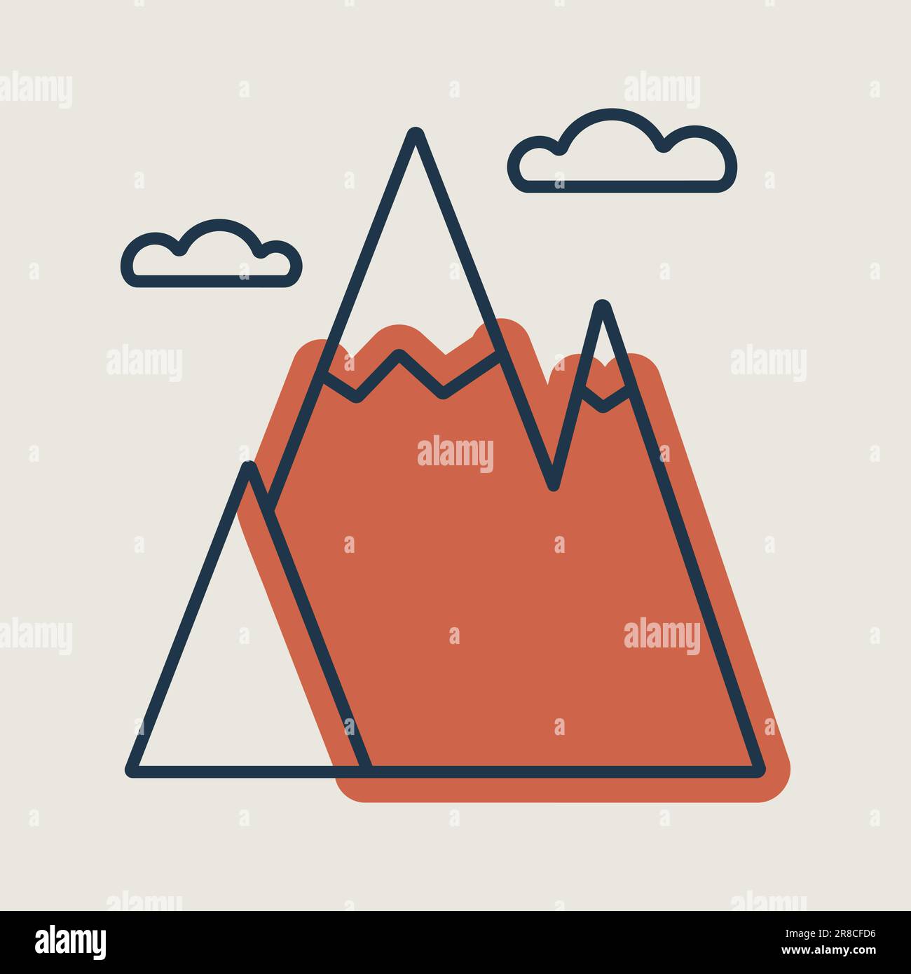 Mountains vector isolated icon. Nature sign. Graph symbol for travel ...