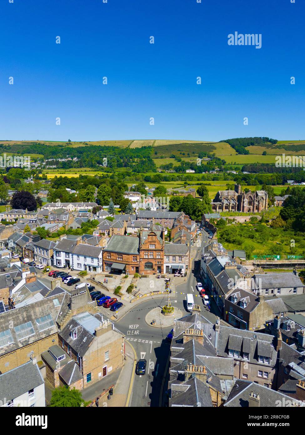Melrose town centre borders scotland hi-res stock photography and ...