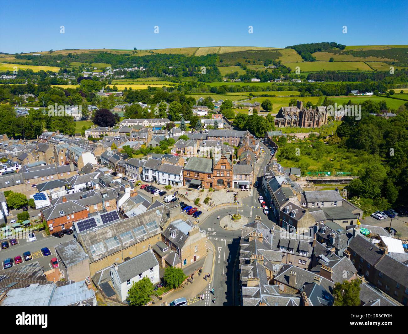 Melrose town scottish borders hi-res stock photography and images - Alamy