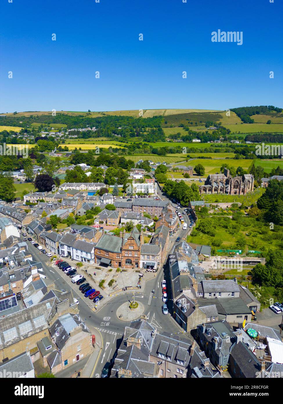 Melrose town scottish borders hi-res stock photography and images - Alamy