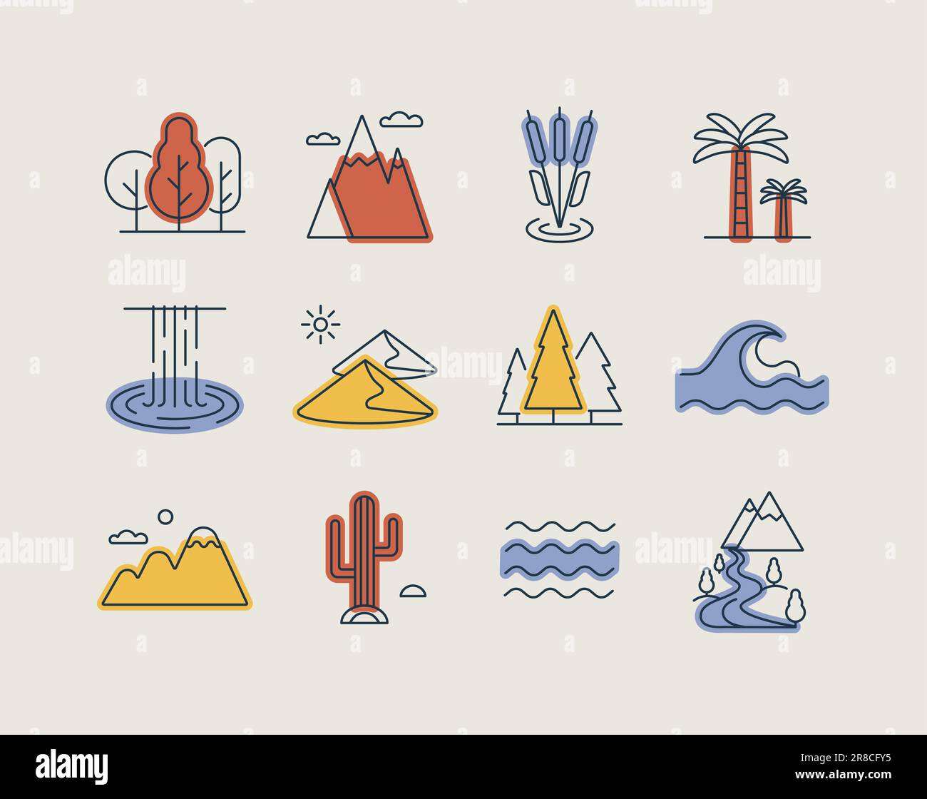 Sea sand cactus Stock Vector Images - Alamy