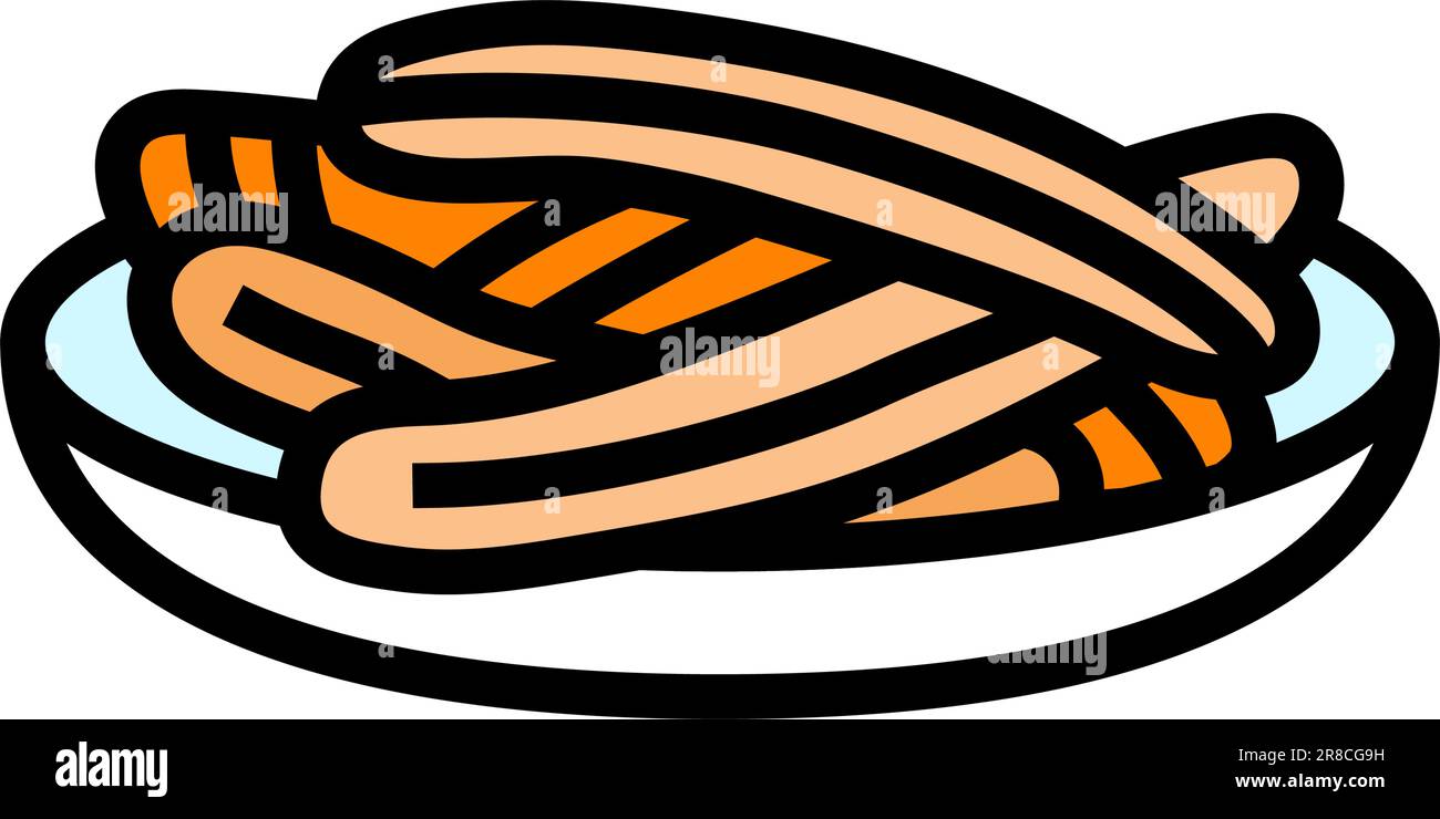 churros chocolate sweet food color icon vector illustration Stock ...