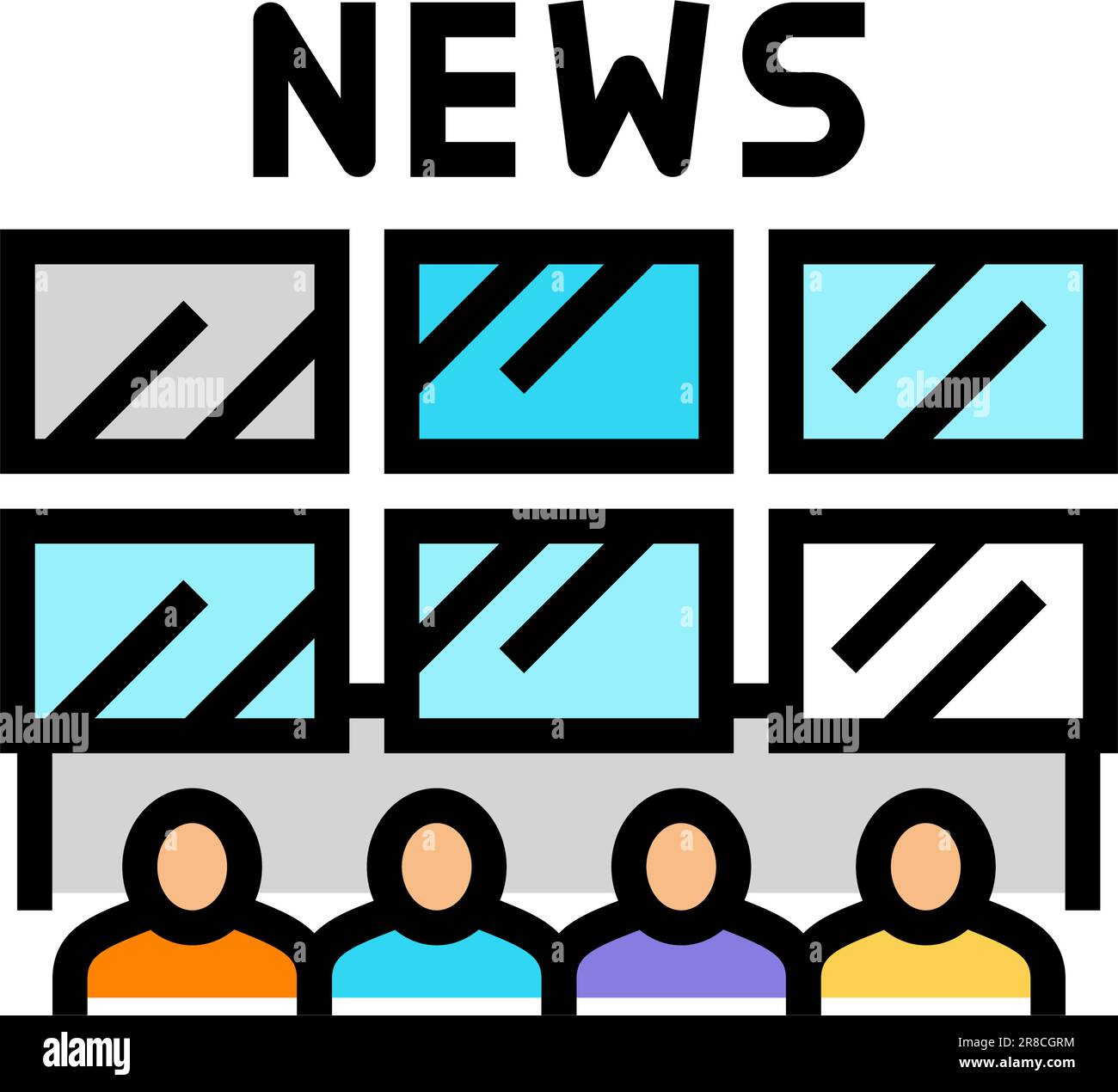 Newsroom newspaper Stock Vector Images - Alamy