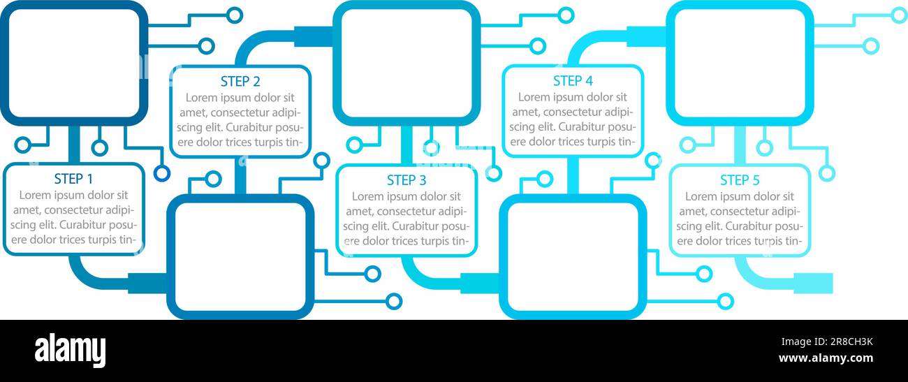 Blue tech innovation infographic chart design template Stock Vector ...